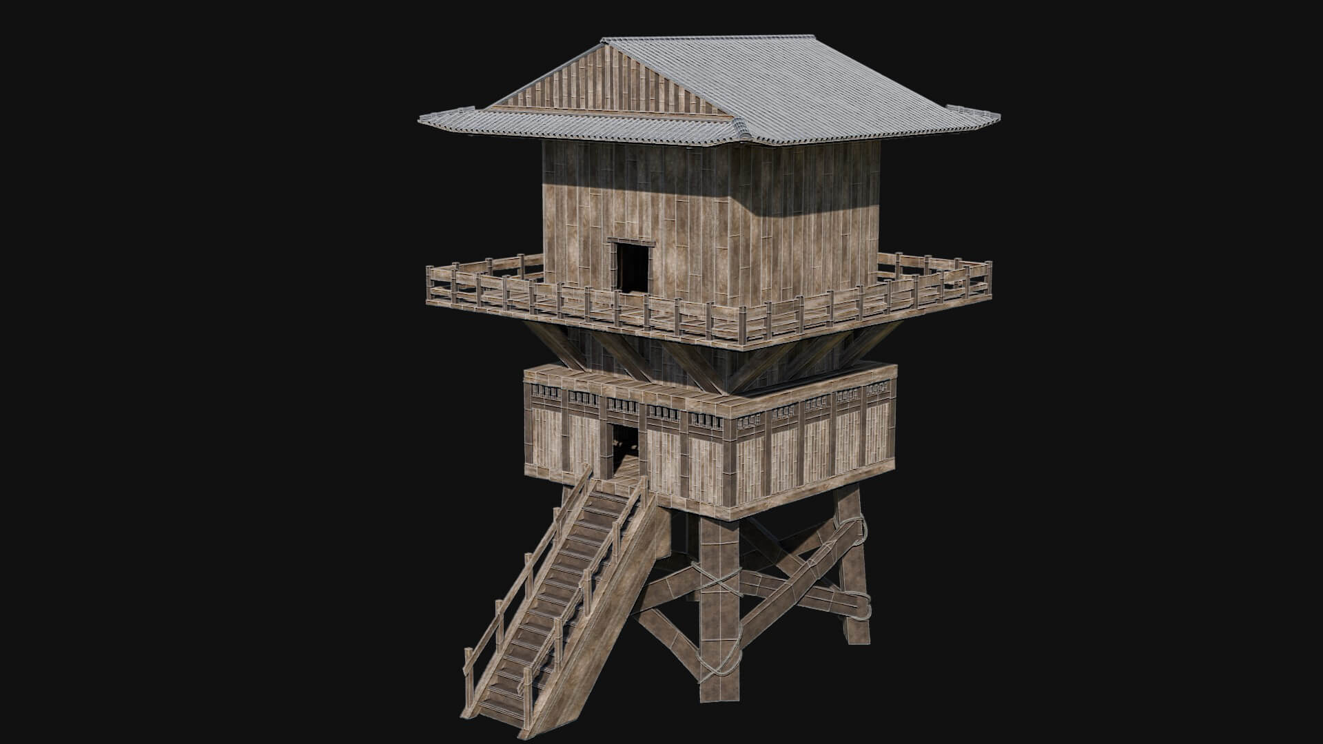 Japanese Feudal Watchtower Collection - 3D Model by Enterables