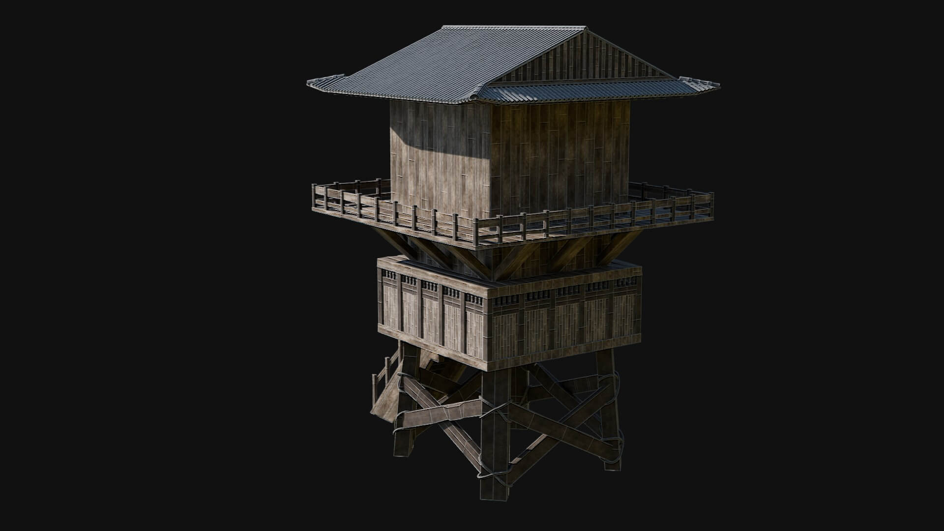Japanese Feudal Watchtower Collection - 3D Model by Enterables