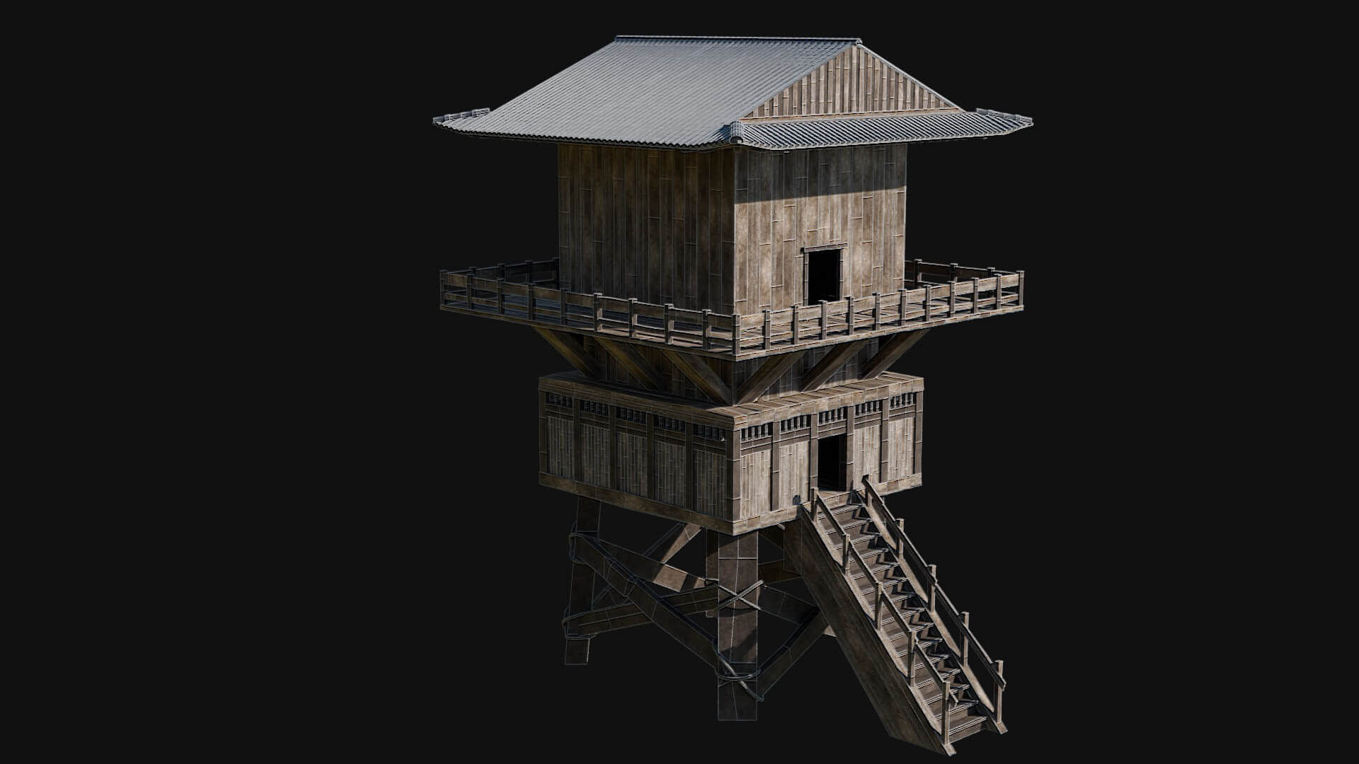 Japanese Feudal Watchtower Collection - 3D Model by Enterables