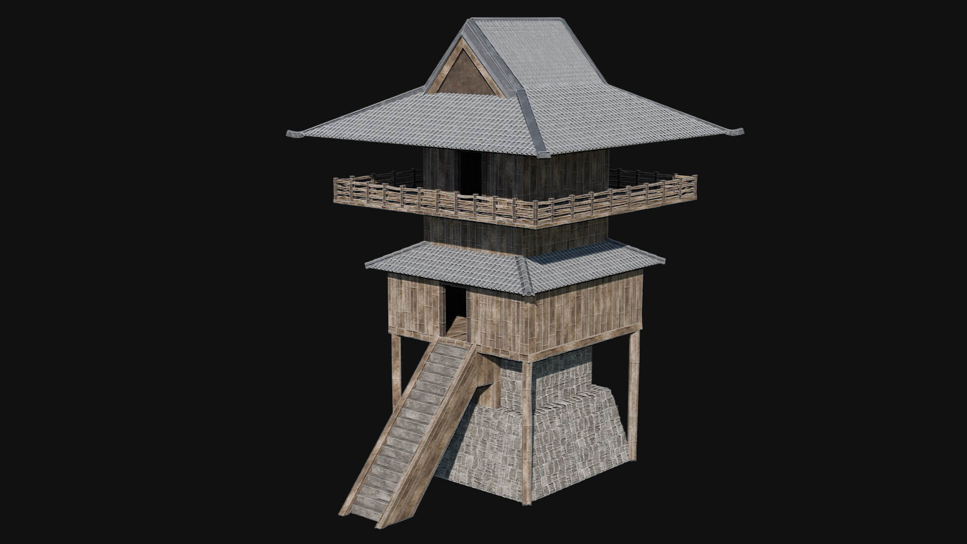 Japanese Feudal Watchtower Collection - 3D Model by Enterables