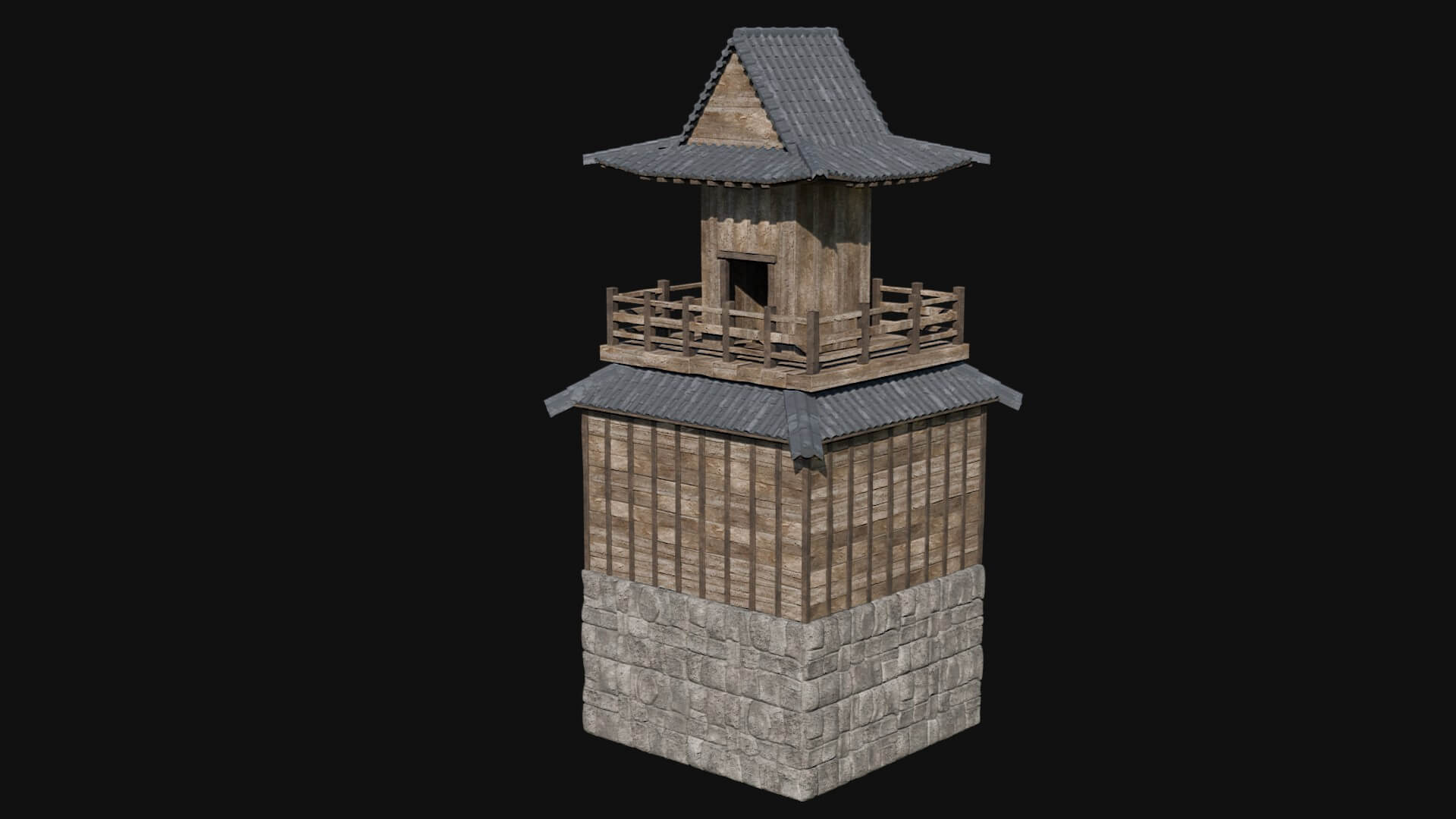 Japanese Feudal Watchtower Collection - 3D Model by Enterables