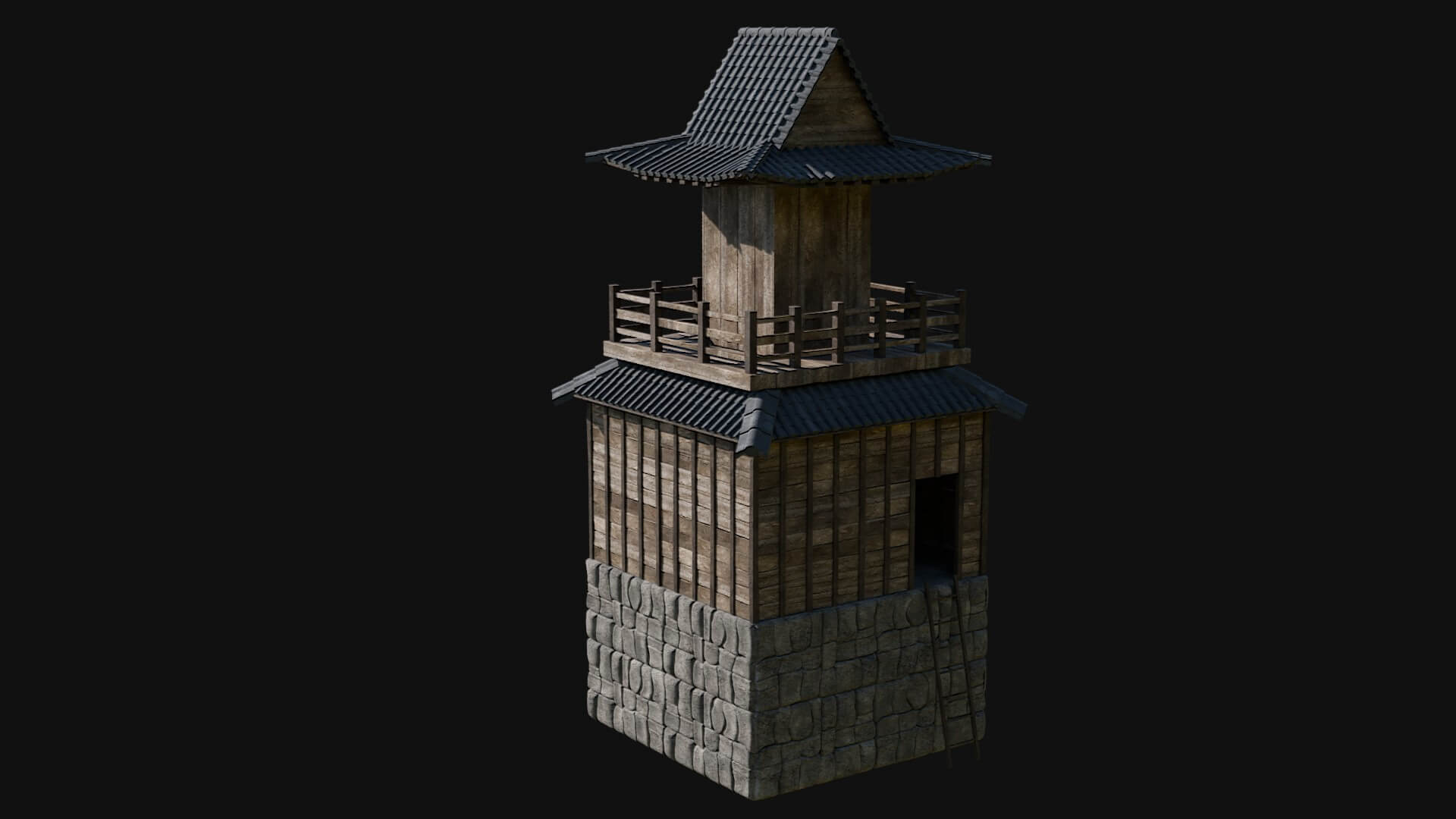 Japanese Feudal Watchtower Collection - 3D Model by Enterables