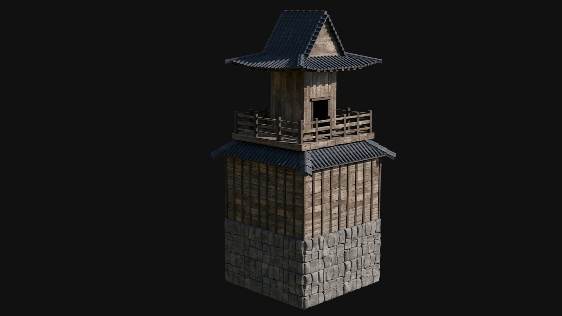 Japanese Feudal Watchtower Collection - 3D Model by Enterables
