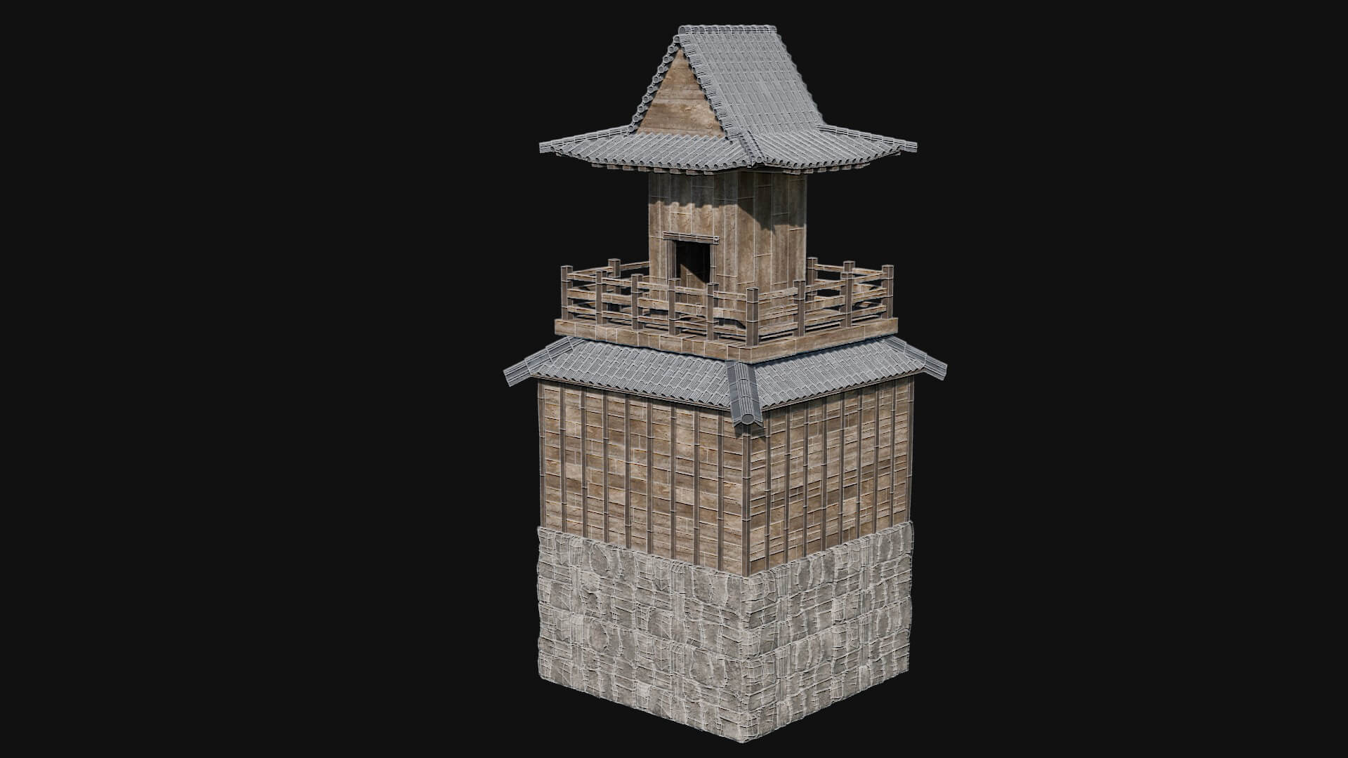 Japanese Feudal Watchtower Collection - 3D Model by Enterables