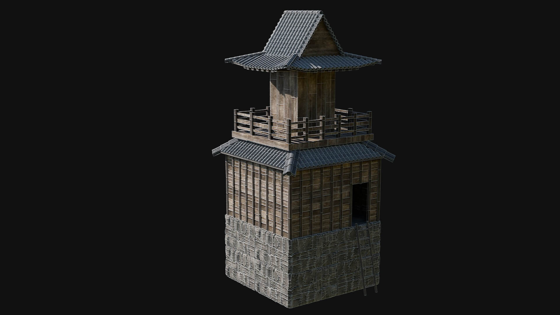 Japanese Feudal Watchtower Collection - 3D Model by Enterables