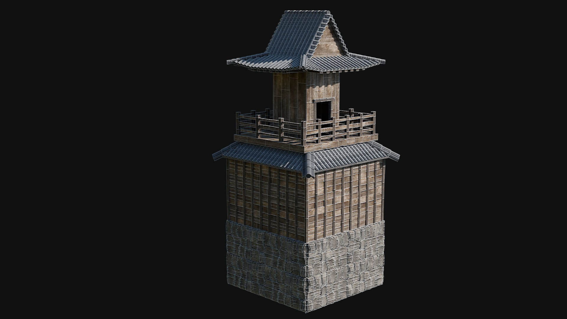 Japanese Feudal Watchtower Collection - 3D Model by Enterables