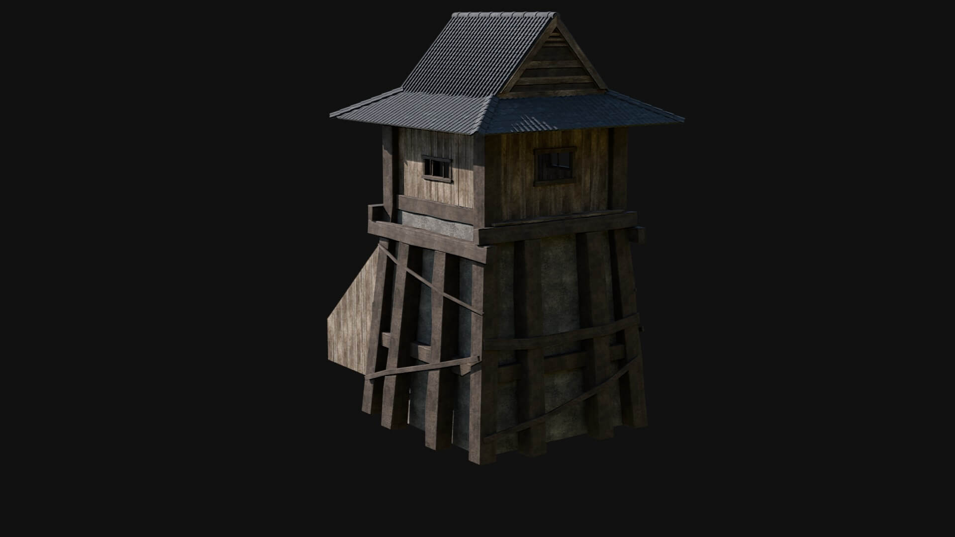 Japanese Feudal Watchtower Collection - 3D Model by Enterables