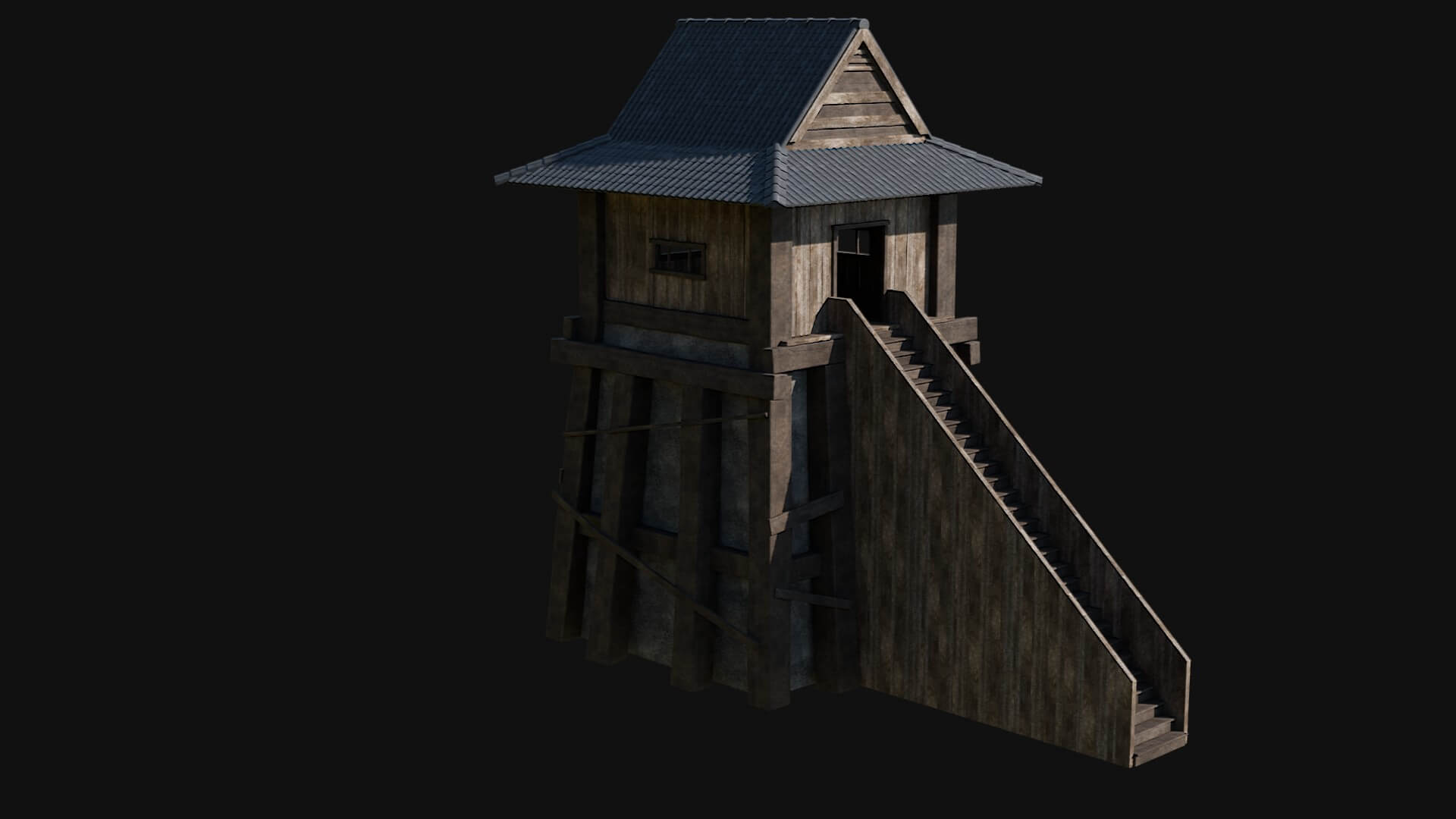 Japanese Feudal Watchtower Collection - 3D Model by Enterables
