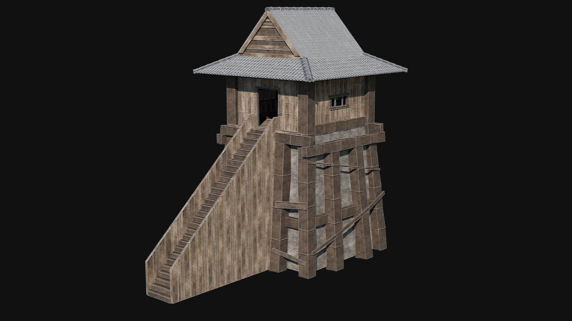 Japanese Feudal Watchtower Collection - 3D Model by Enterables
