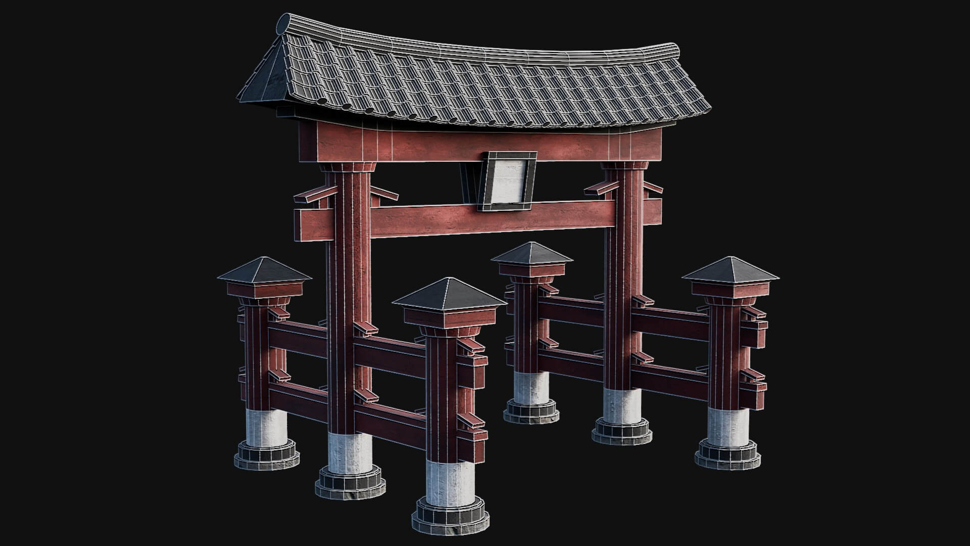 Japanese Structures Collection - 3D Model by Enterables