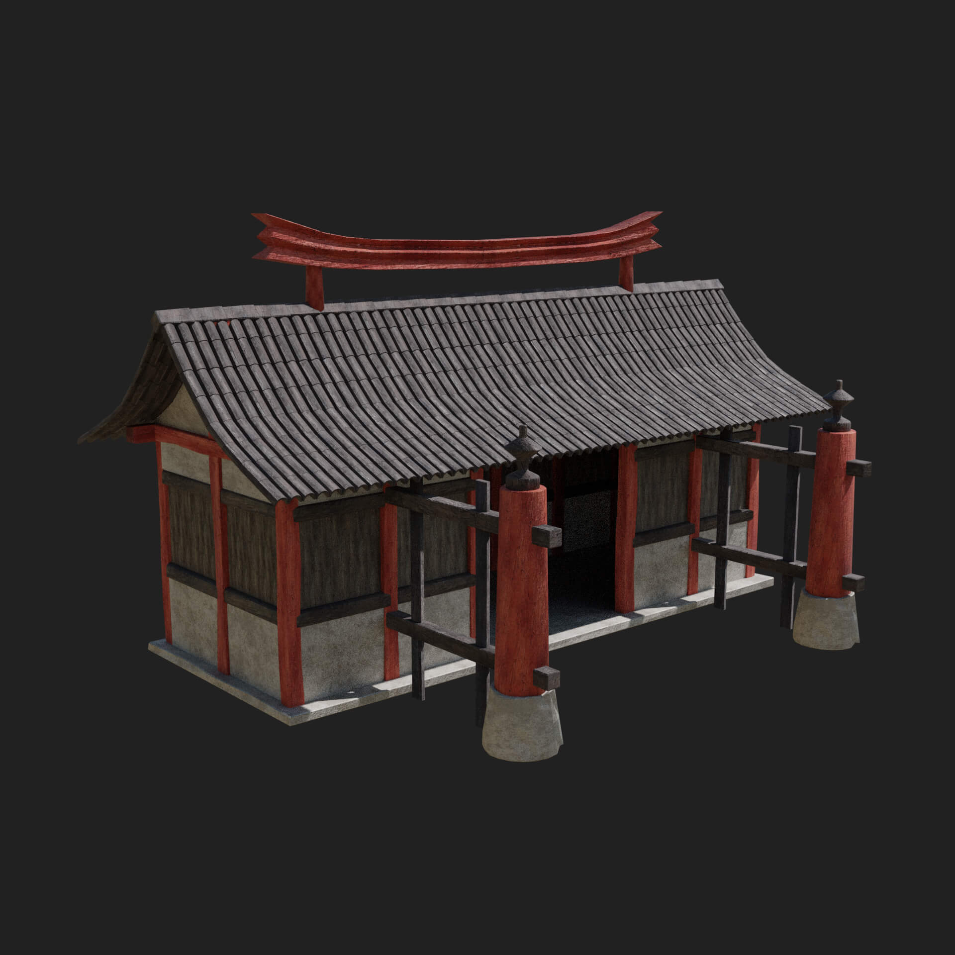 Japanese Temple Structures Collection - 3D Model by Enterables
