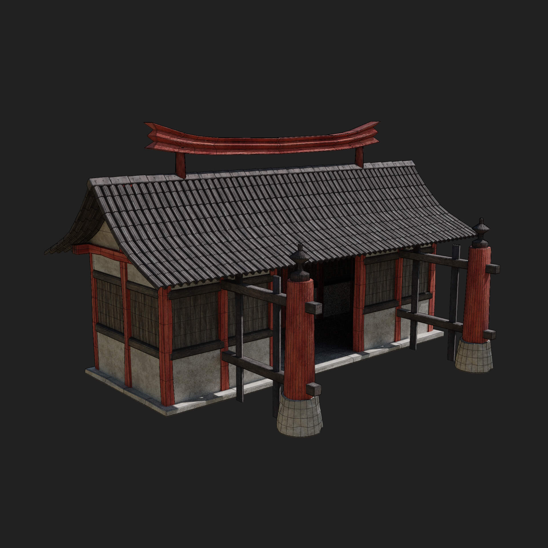 Japanese Temple Structures Collection - 3D Model by Enterables