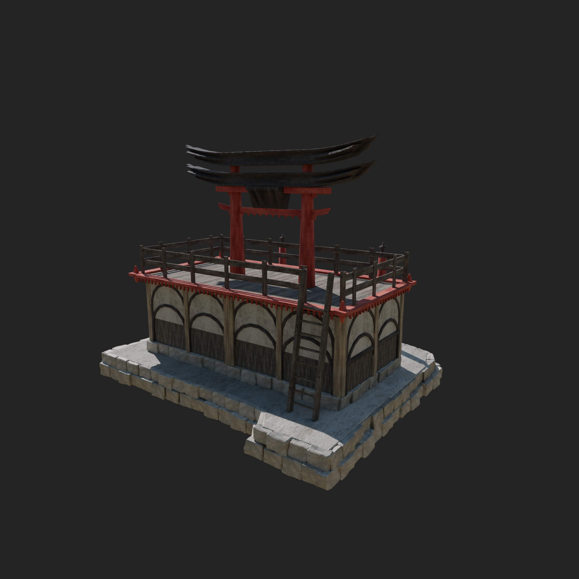 Japanese Temple Structures Collection - 3D Model by Enterables