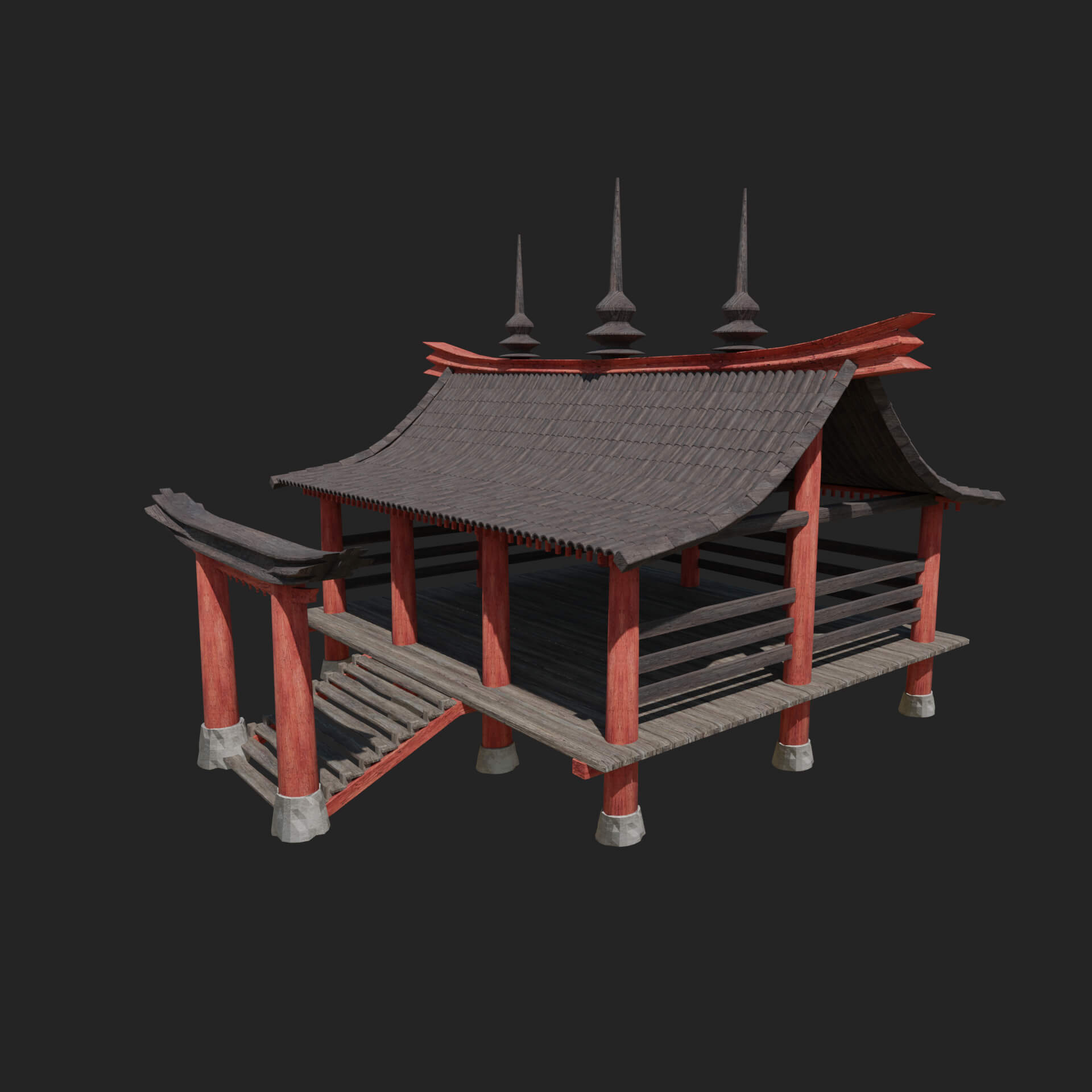 Japanese Temple Structures Collection - 3D Model by Enterables