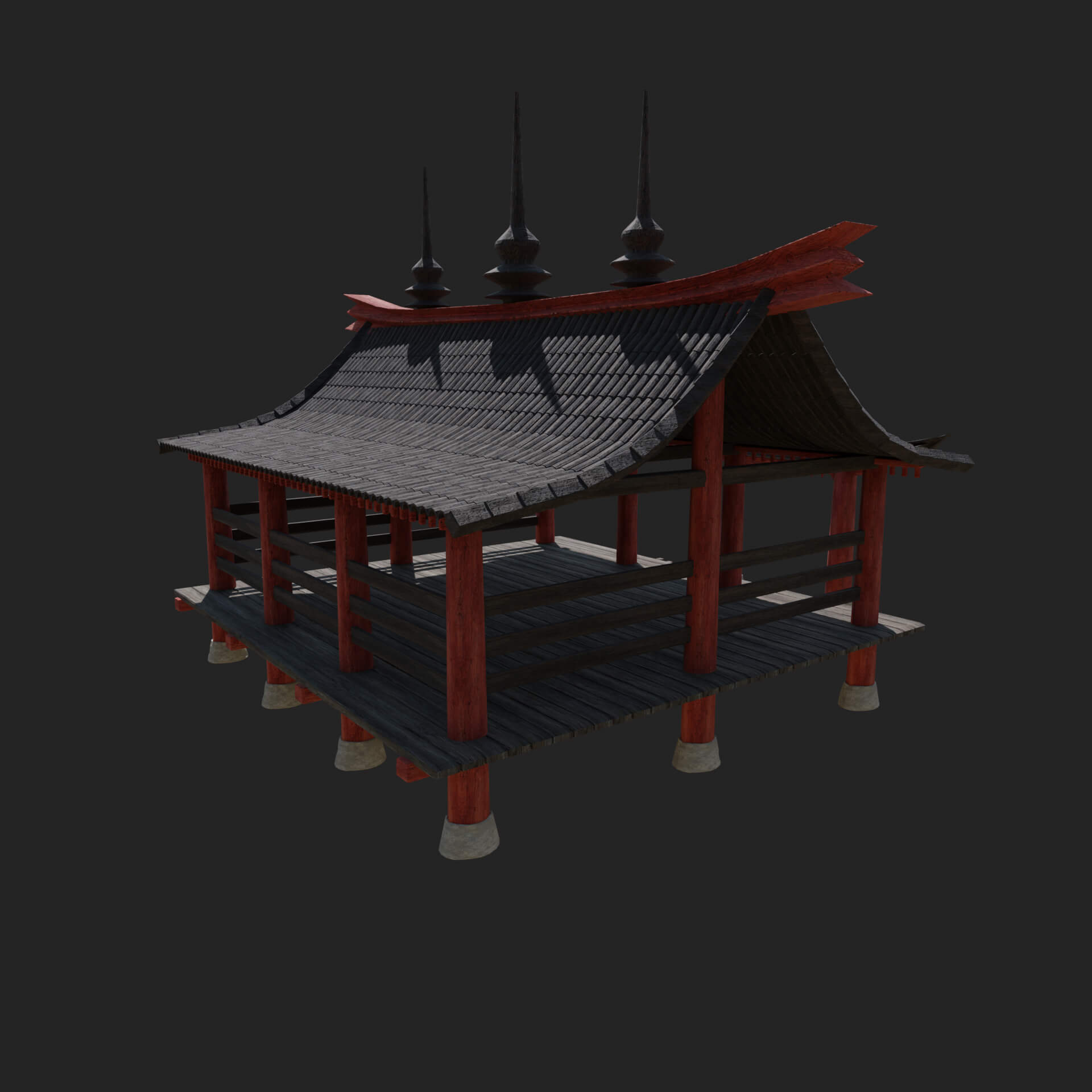 Japanese Temple Structures Collection - 3D Model by Enterables