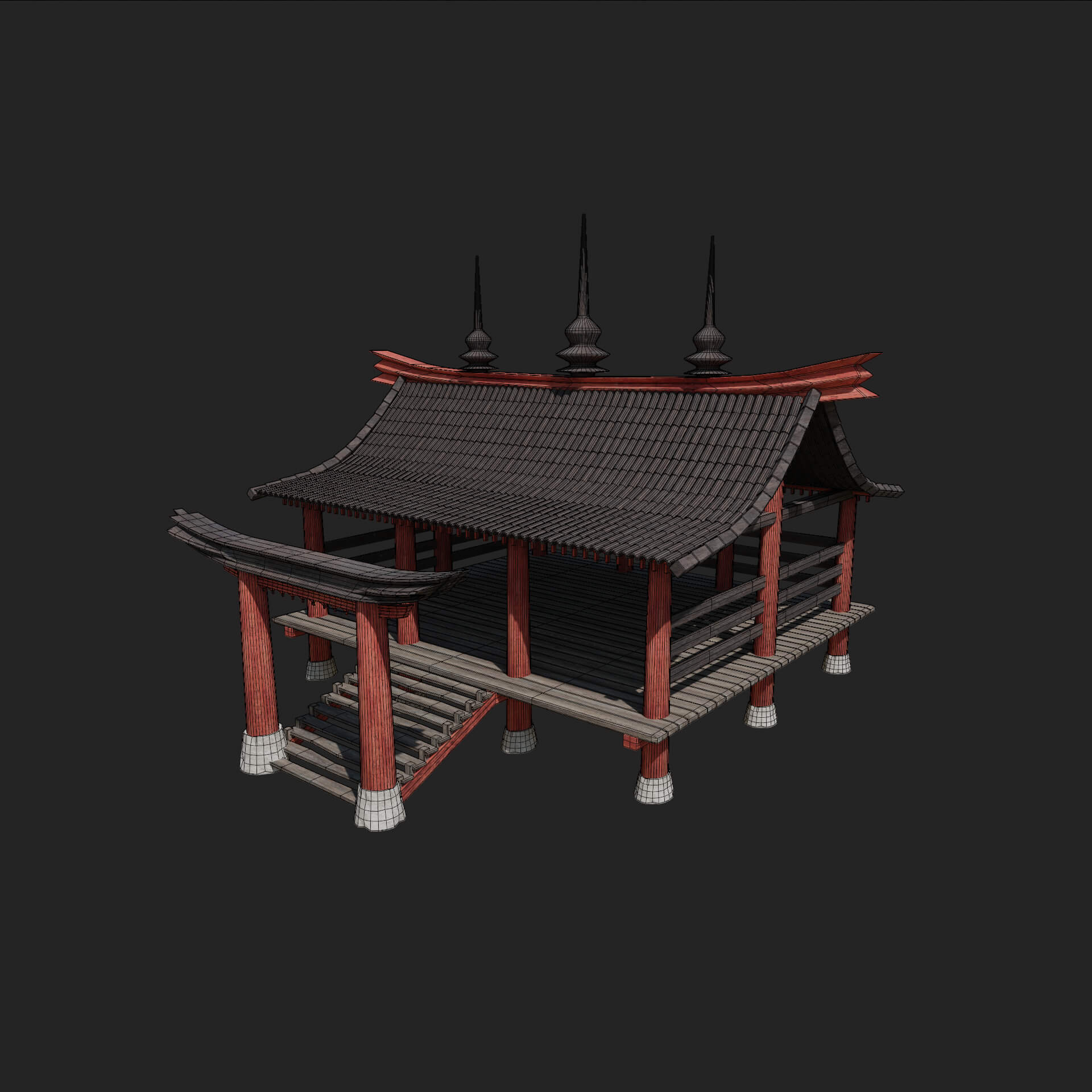 Japanese Temple Structures Collection - 3D Model by Enterables
