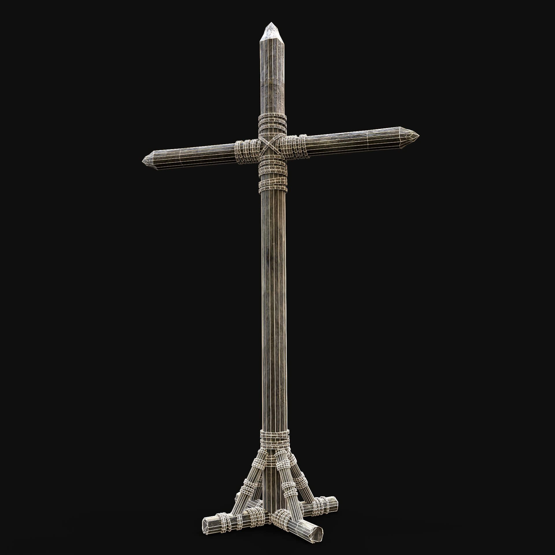 Wooden Crucifix Cross Collection - 3D Model by Enterables