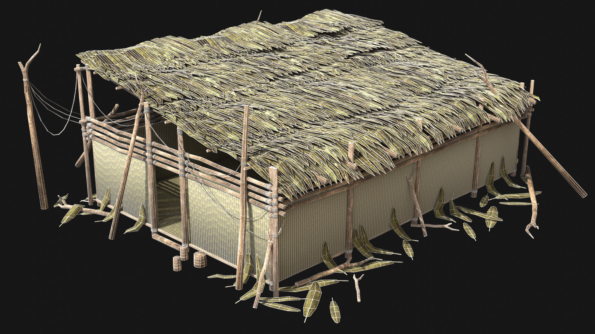 Jungle Swamp Building Hut Shelter Collection - 3D Model by Enterables