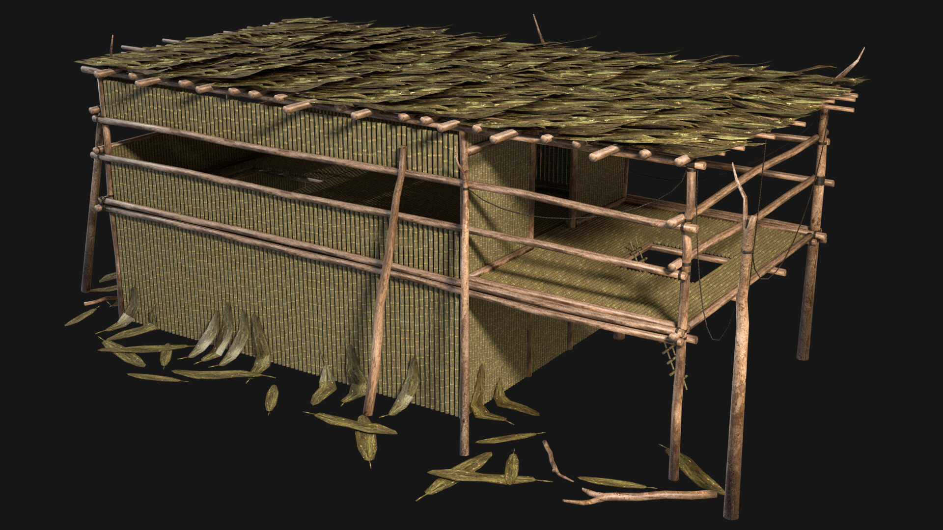 Jungle Swamp Building Hut Shelter Collection - 3D Model by Enterables