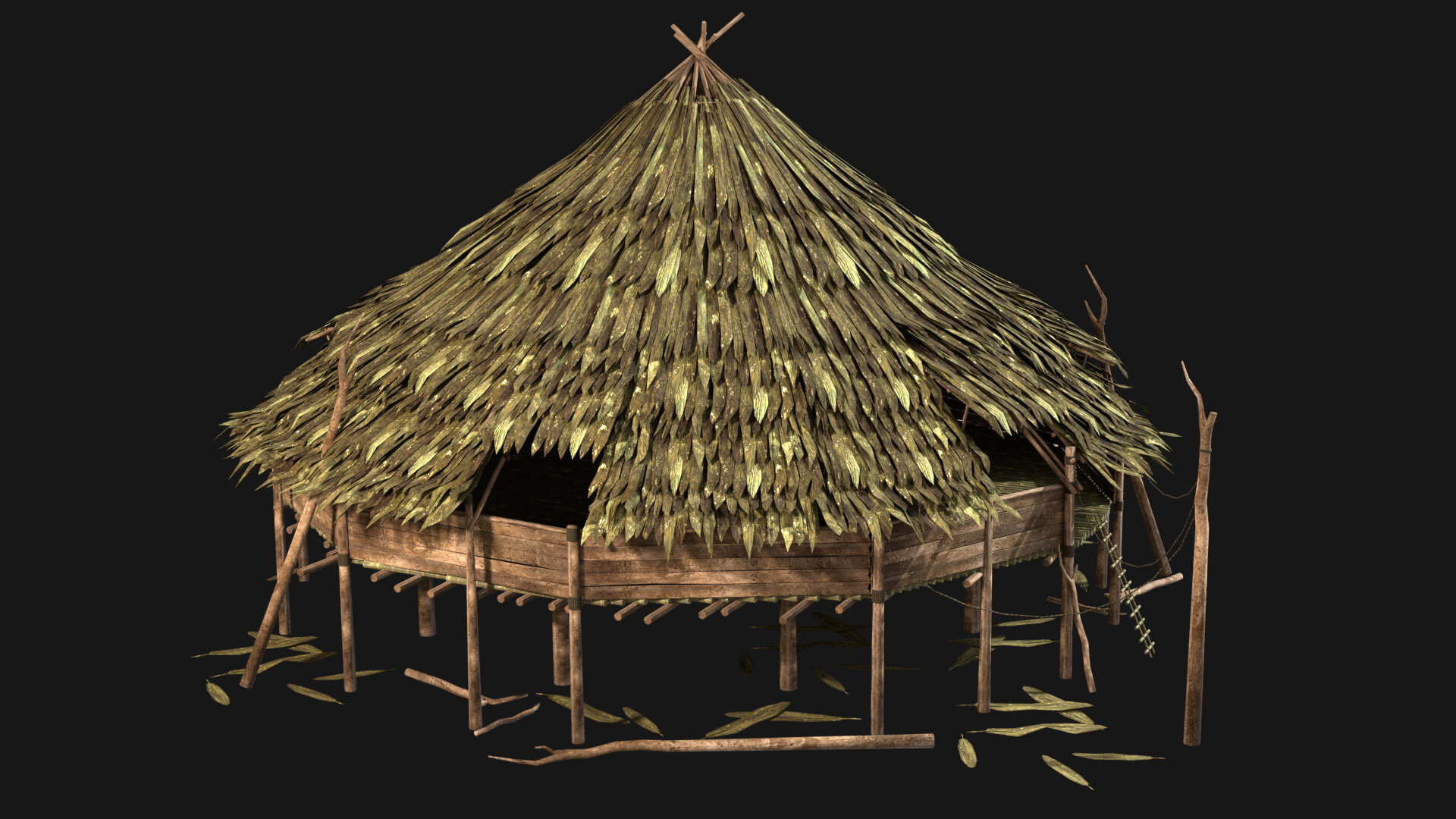 Jungle Swamp Building Hut Shelter Collection - 3D Model by Enterables