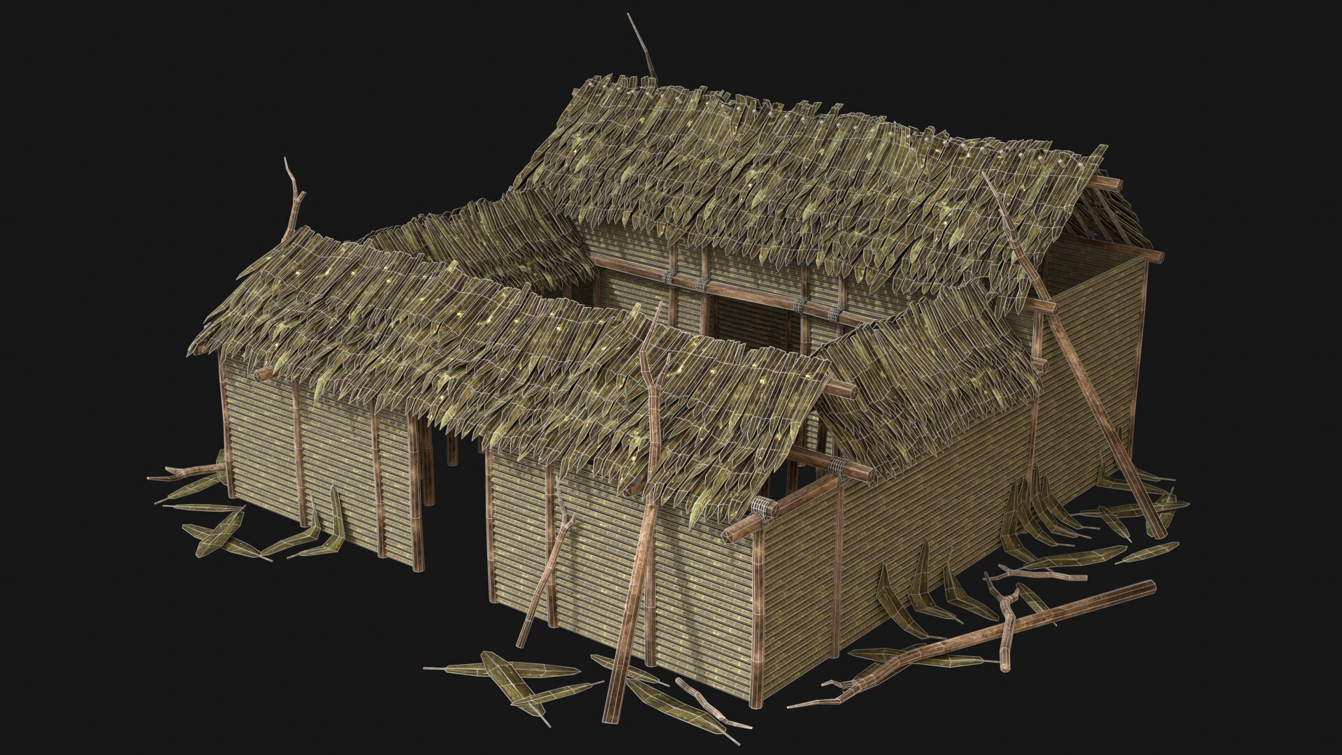 Jungle Swamp Building Hut Shelter Collection - 3D Model by Enterables