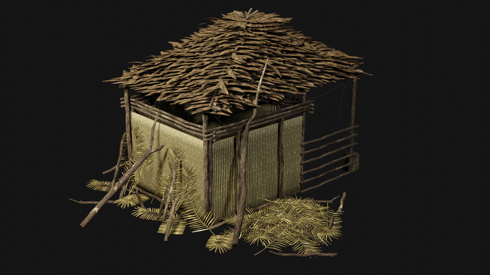 Jungle Swamp Hut Shelter Collection - 3D Model by Enterables