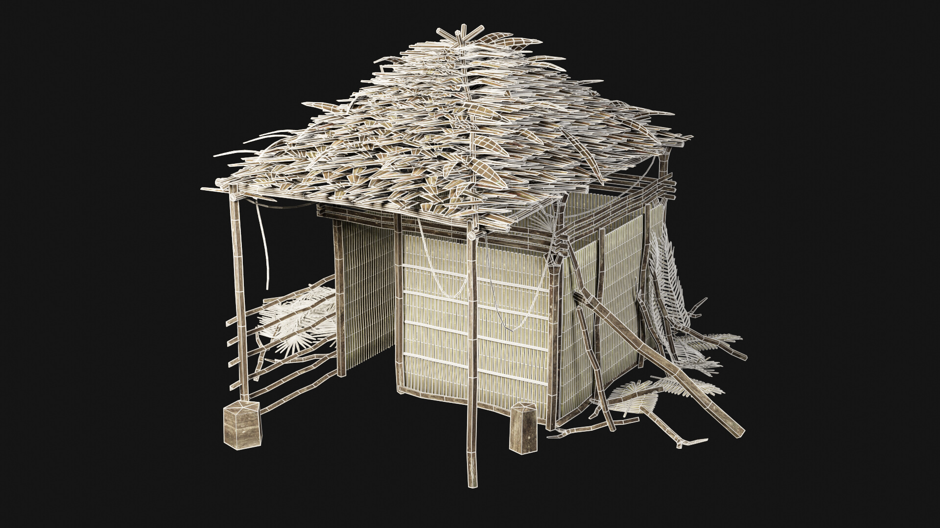 Jungle Swamp Hut Shelter Collection - 3D Model by Enterables