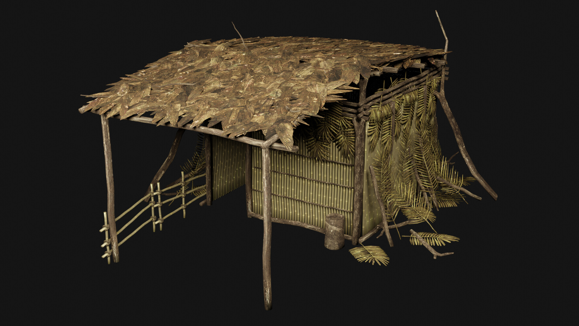 Jungle Swamp Hut Shelter Collection - 3D Model by Enterables