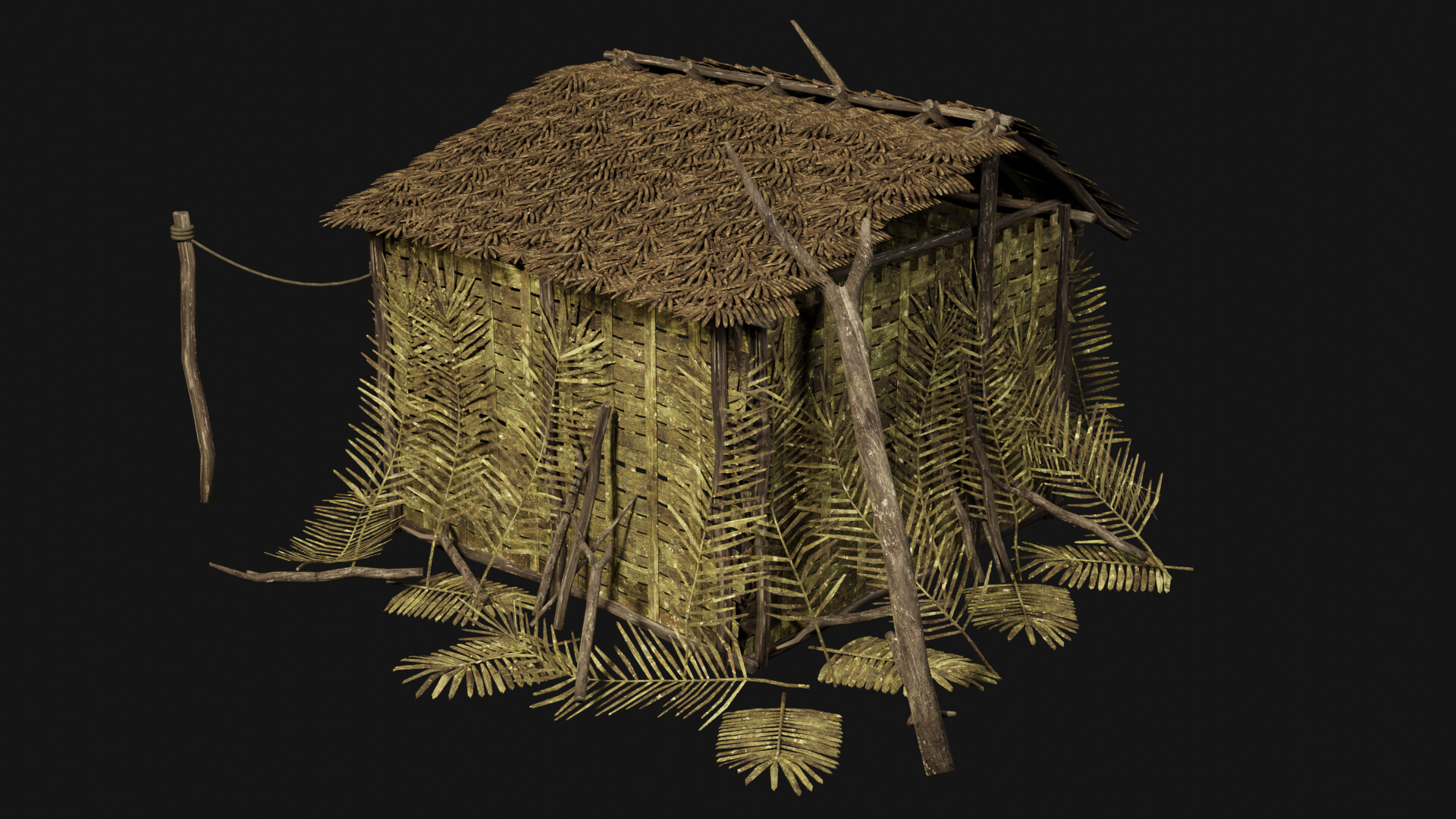 Jungle Swamp Hut Shelter Collection - 3D Model by Enterables
