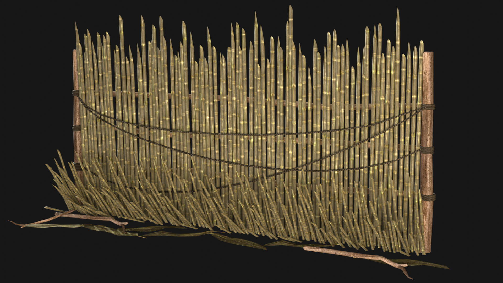 Jungle Swamp Palisade Walls Collection - 3D Model by Enterables