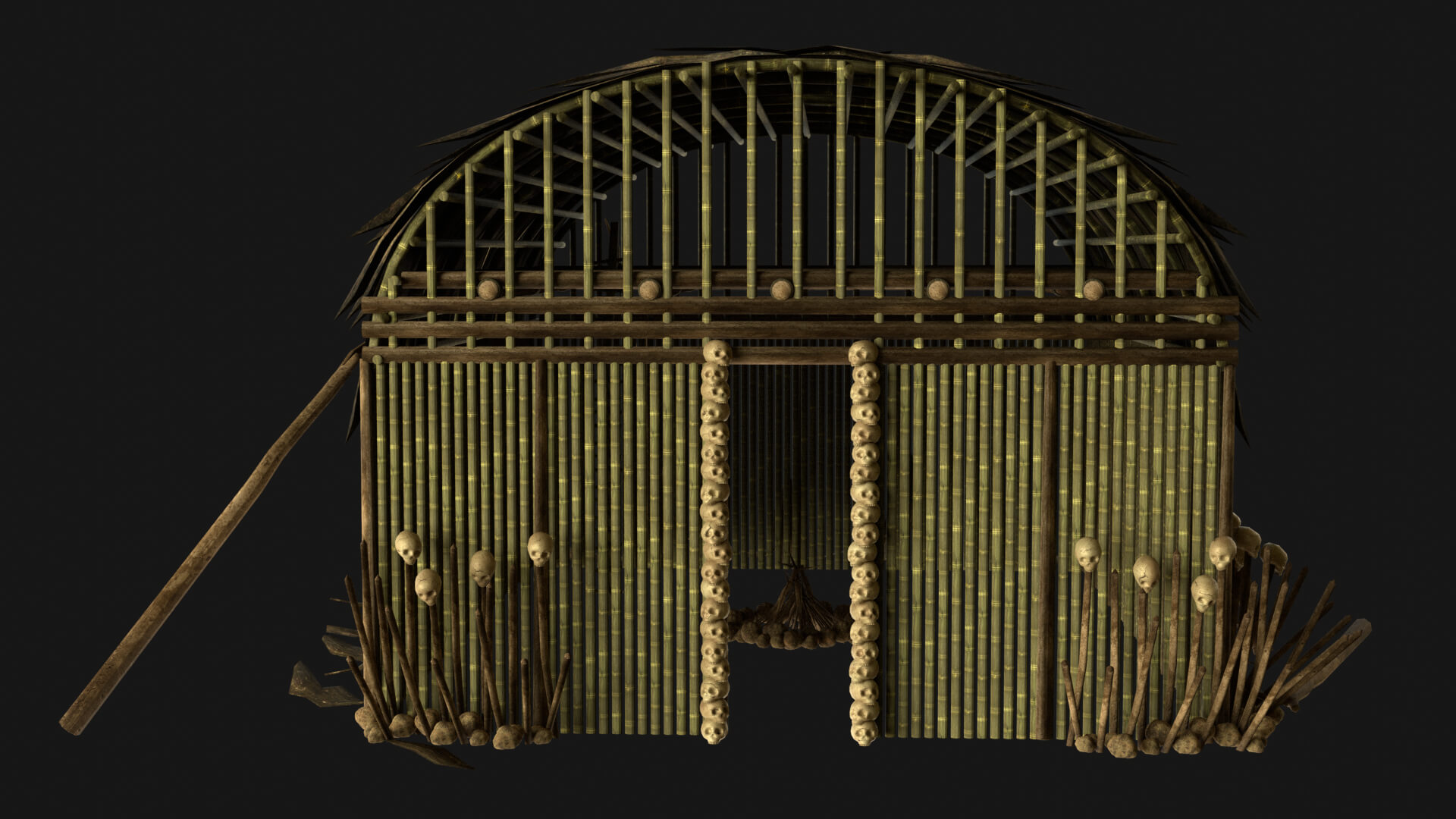 Jungle Swamp Shaman Tent Hut Collection - 3D Model by Enterables