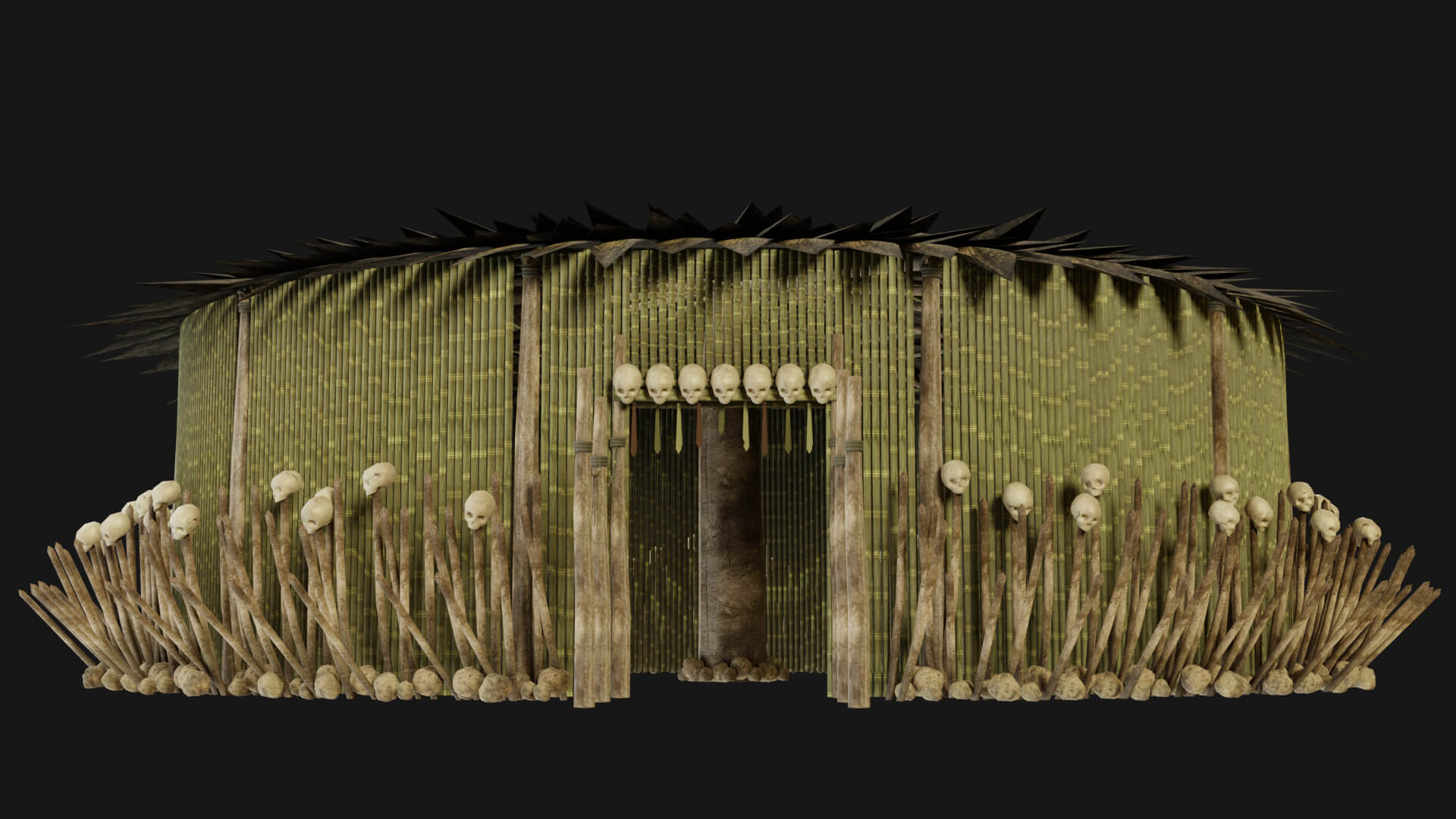 Jungle Swamp Shaman Tent Hut Collection - 3D Model by Enterables