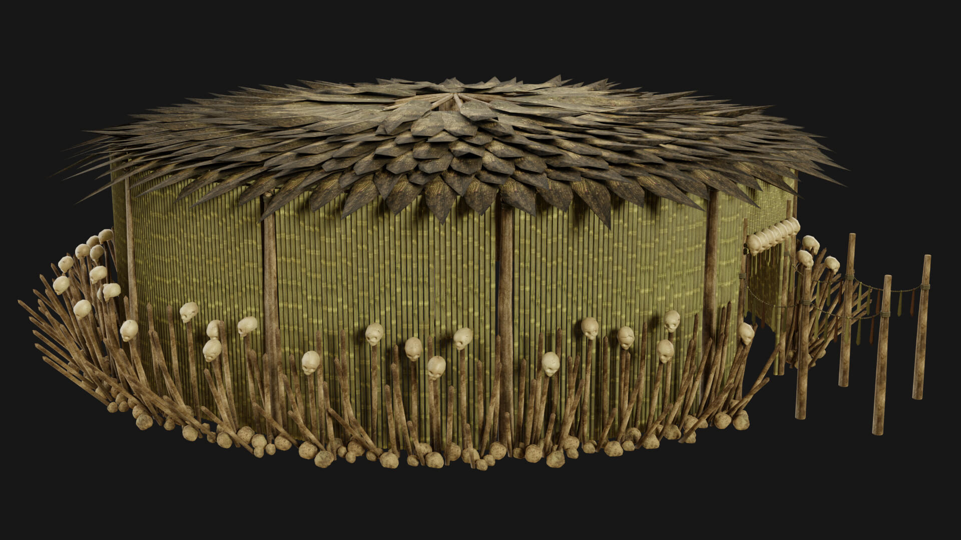 Jungle Swamp Shaman Tent Hut Collection - 3D Model by Enterables