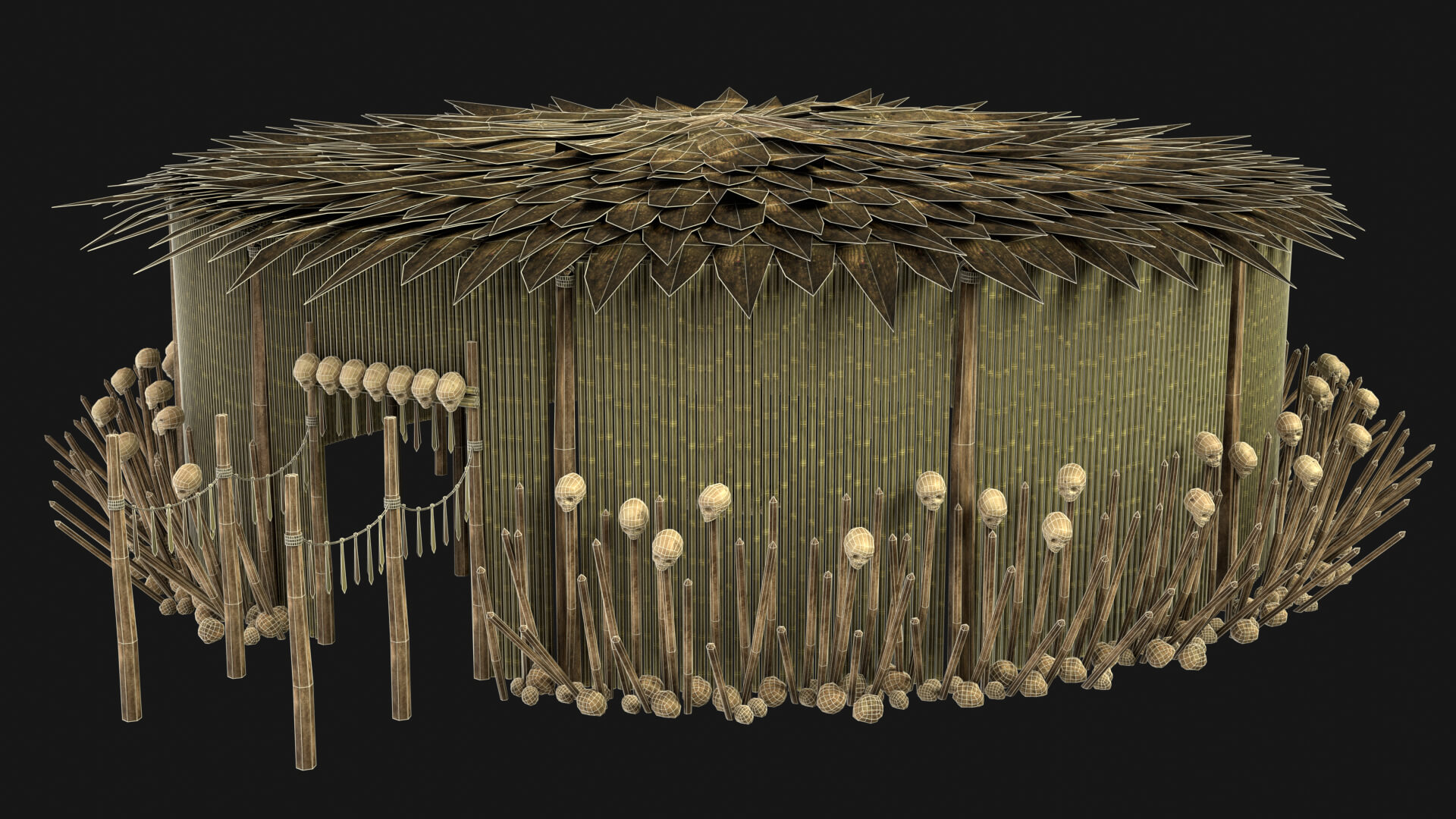 Jungle Swamp Shaman Tent Hut Collection - 3D Model by Enterables