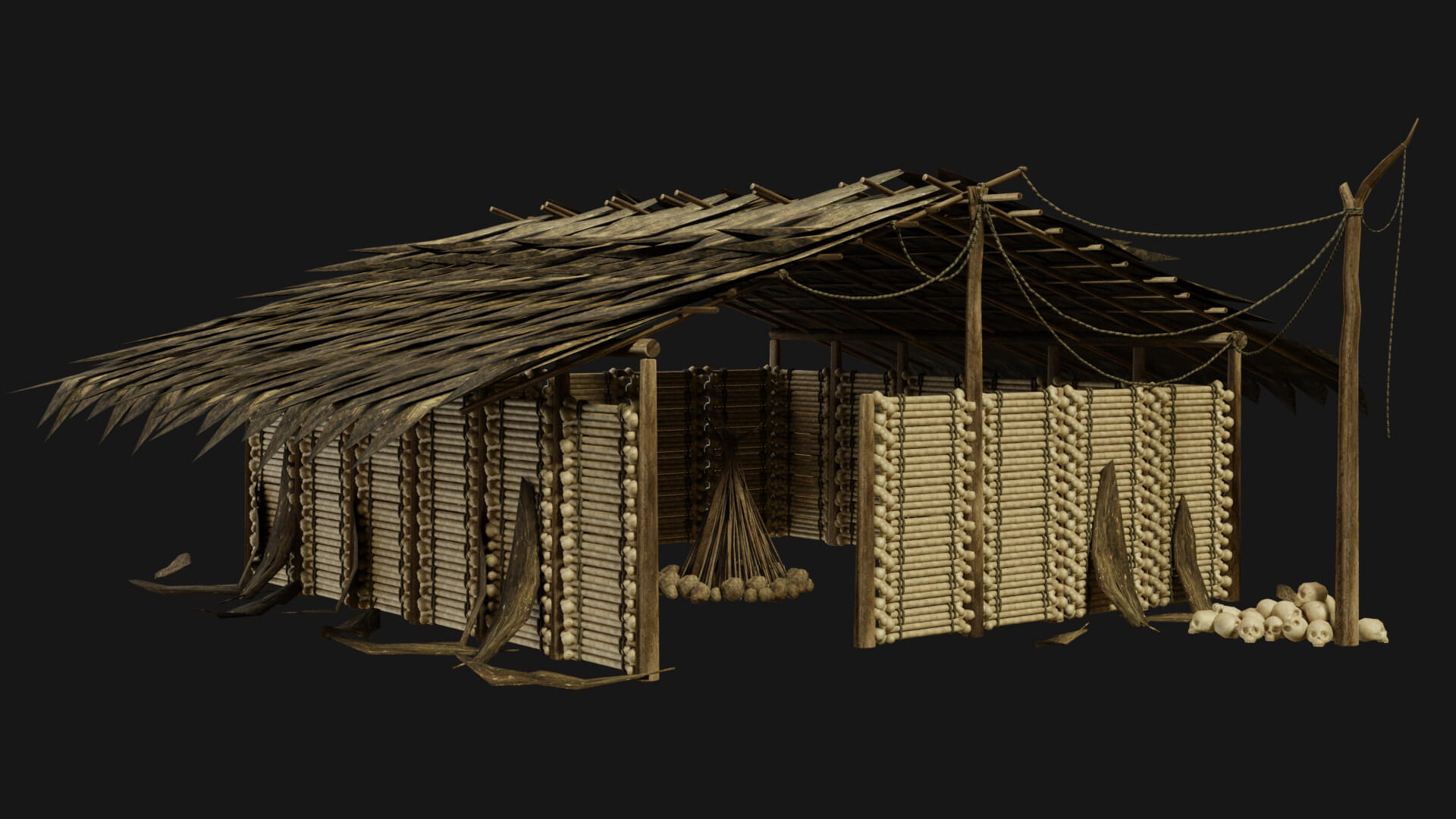 Jungle Swamp Shaman Tent Hut Collection - 3D Model by Enterables