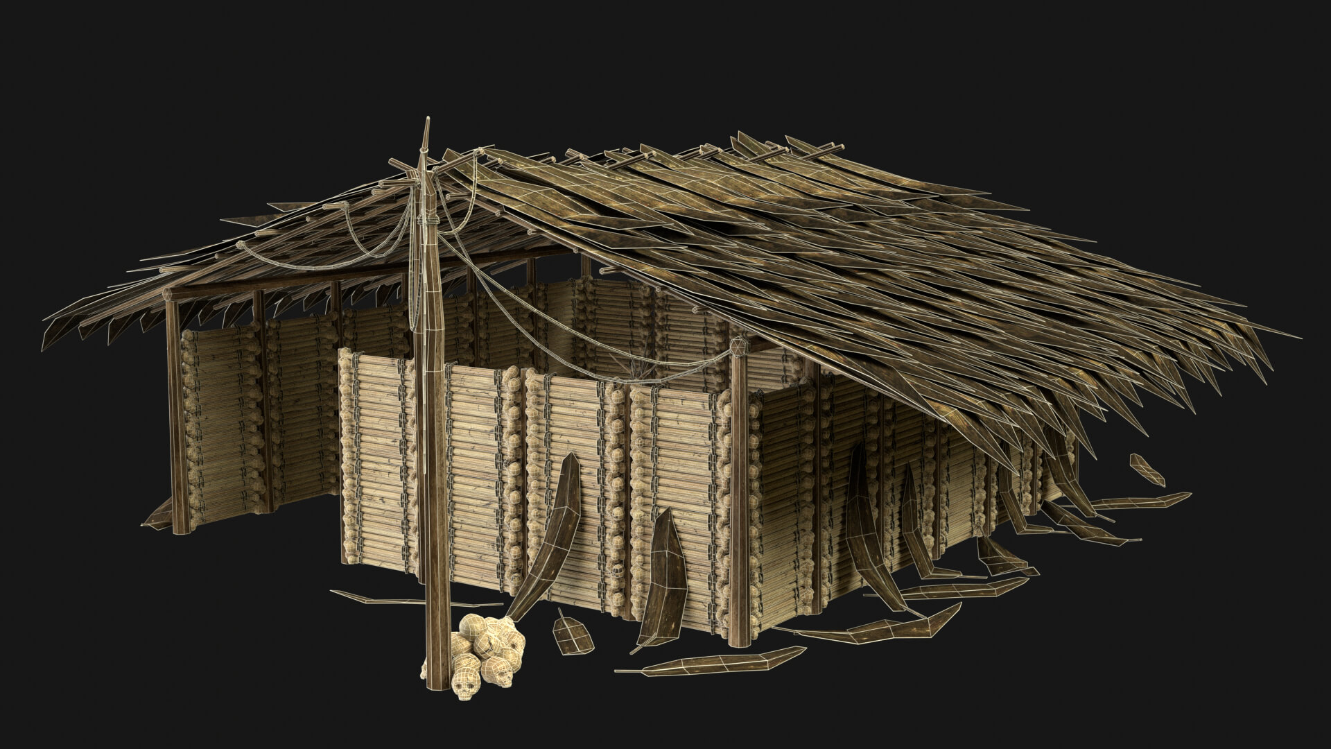 Jungle Swamp Shaman Tent Hut Collection - 3D Model by Enterables