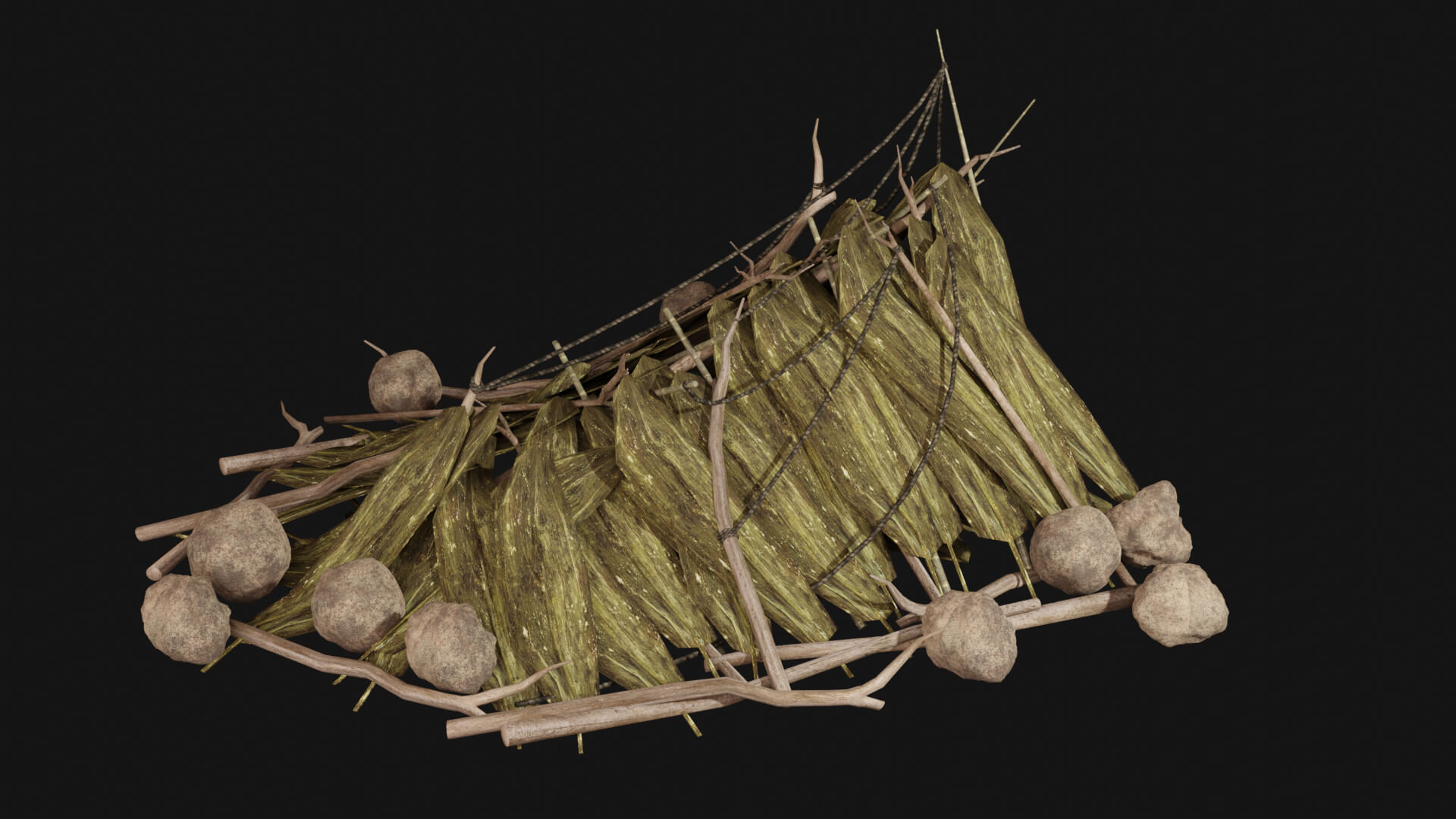 Jungle Swamp Shelter Tent Collection - 3D Model by Enterables