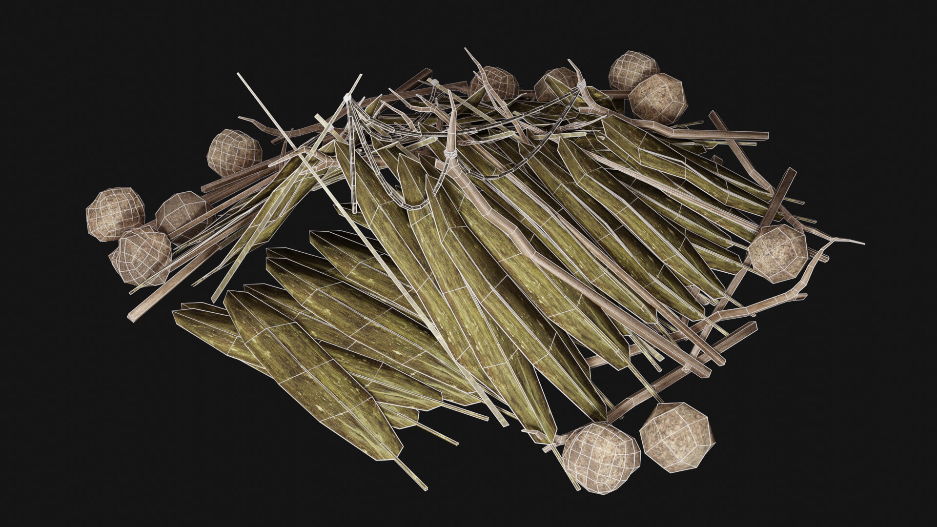 Jungle Swamp Shelter Tent Collection - 3D Model by Enterables