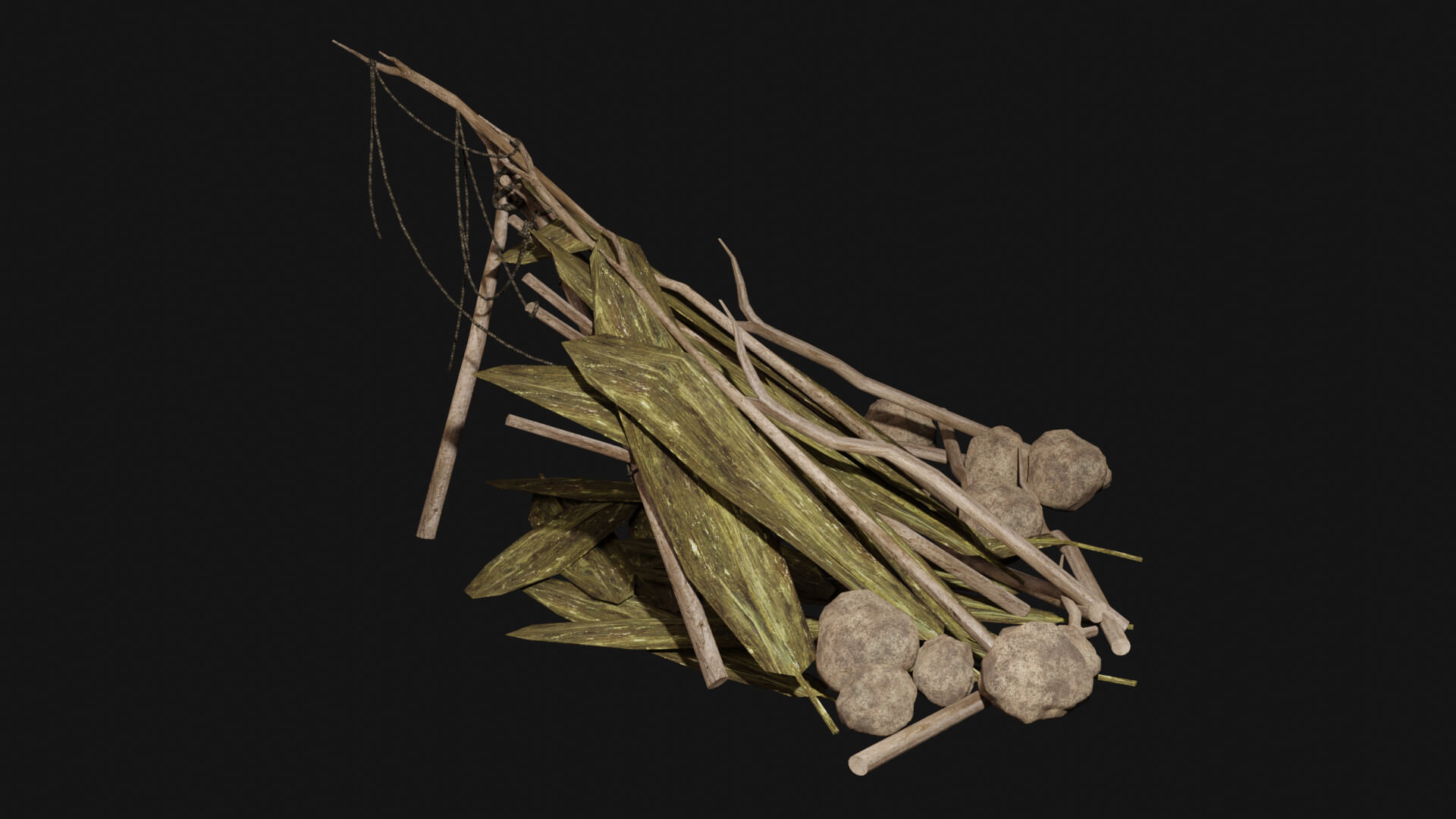 Jungle Swamp Shelter Tent Collection - 3D Model by Enterables