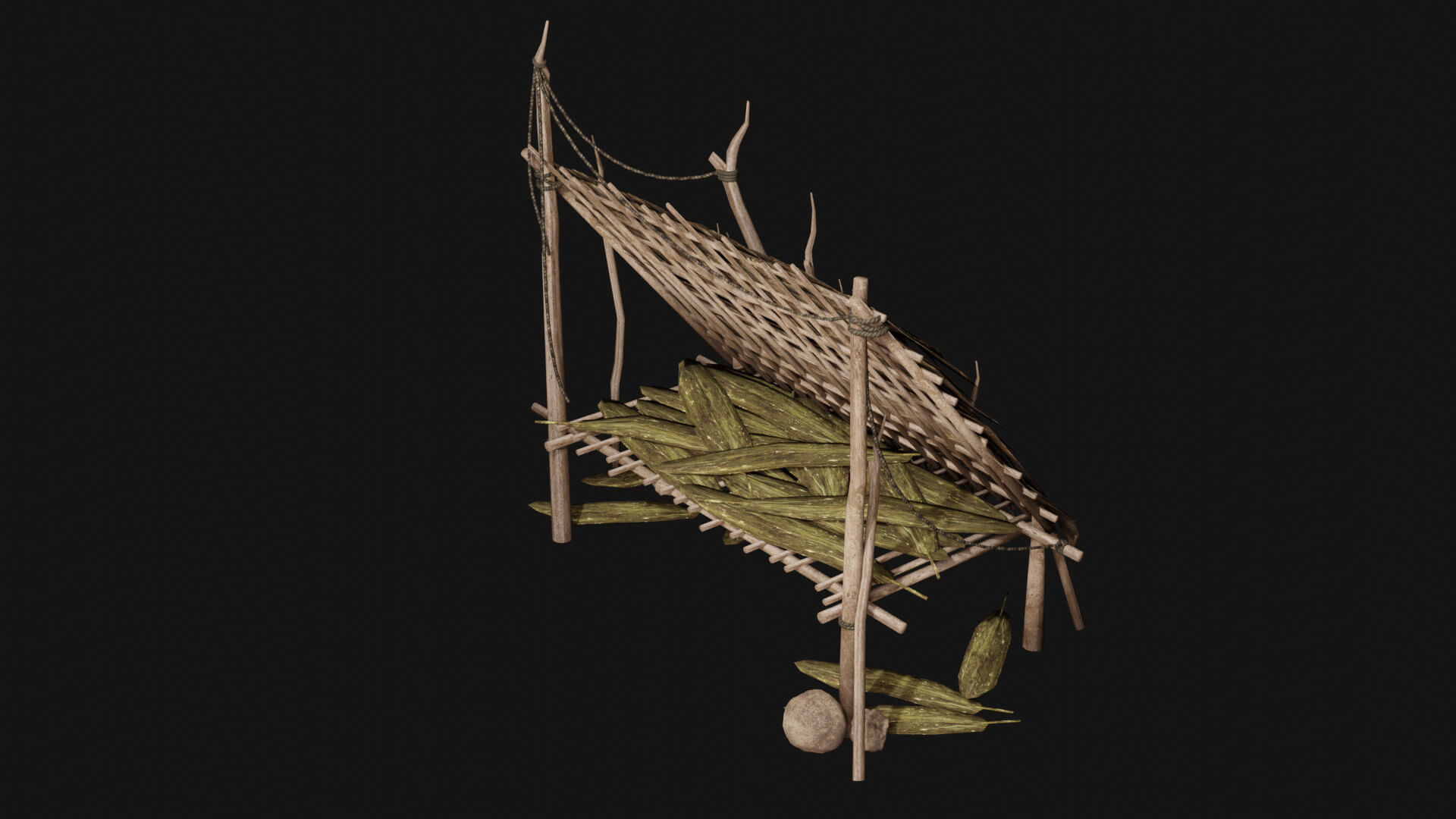 Jungle Swamp Shelter Tent Collection - 3D Model by Enterables