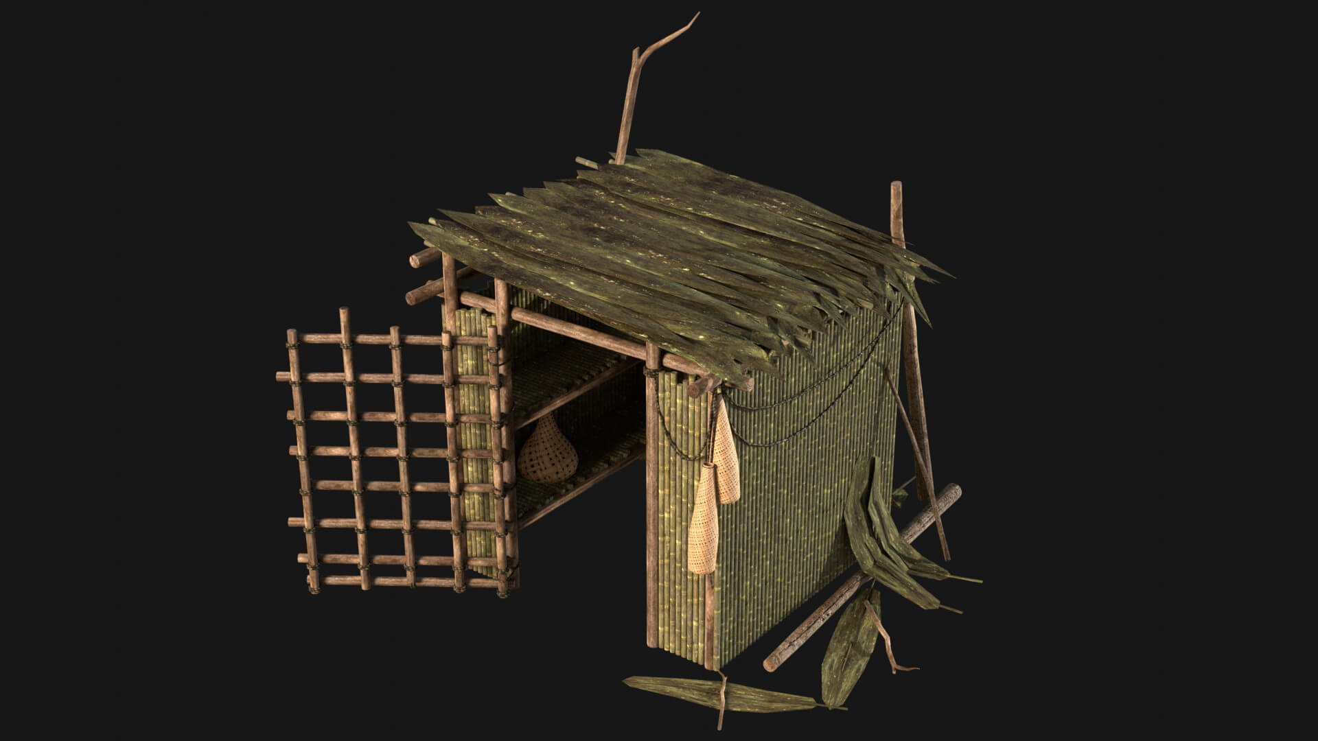 Jungle Swamp Storage Hut Collection - 3D Model by Enterables