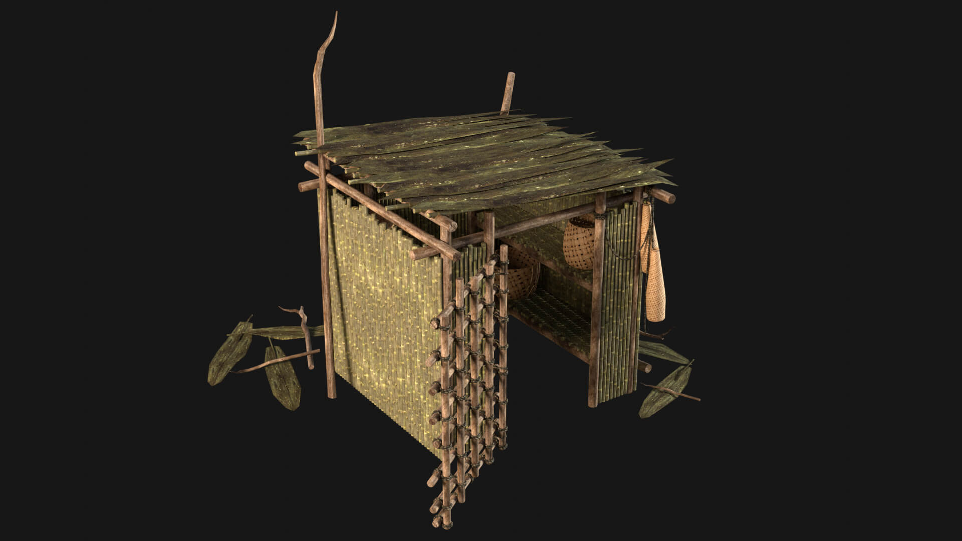 Jungle Swamp Storage Hut Collection - 3D Model by Enterables