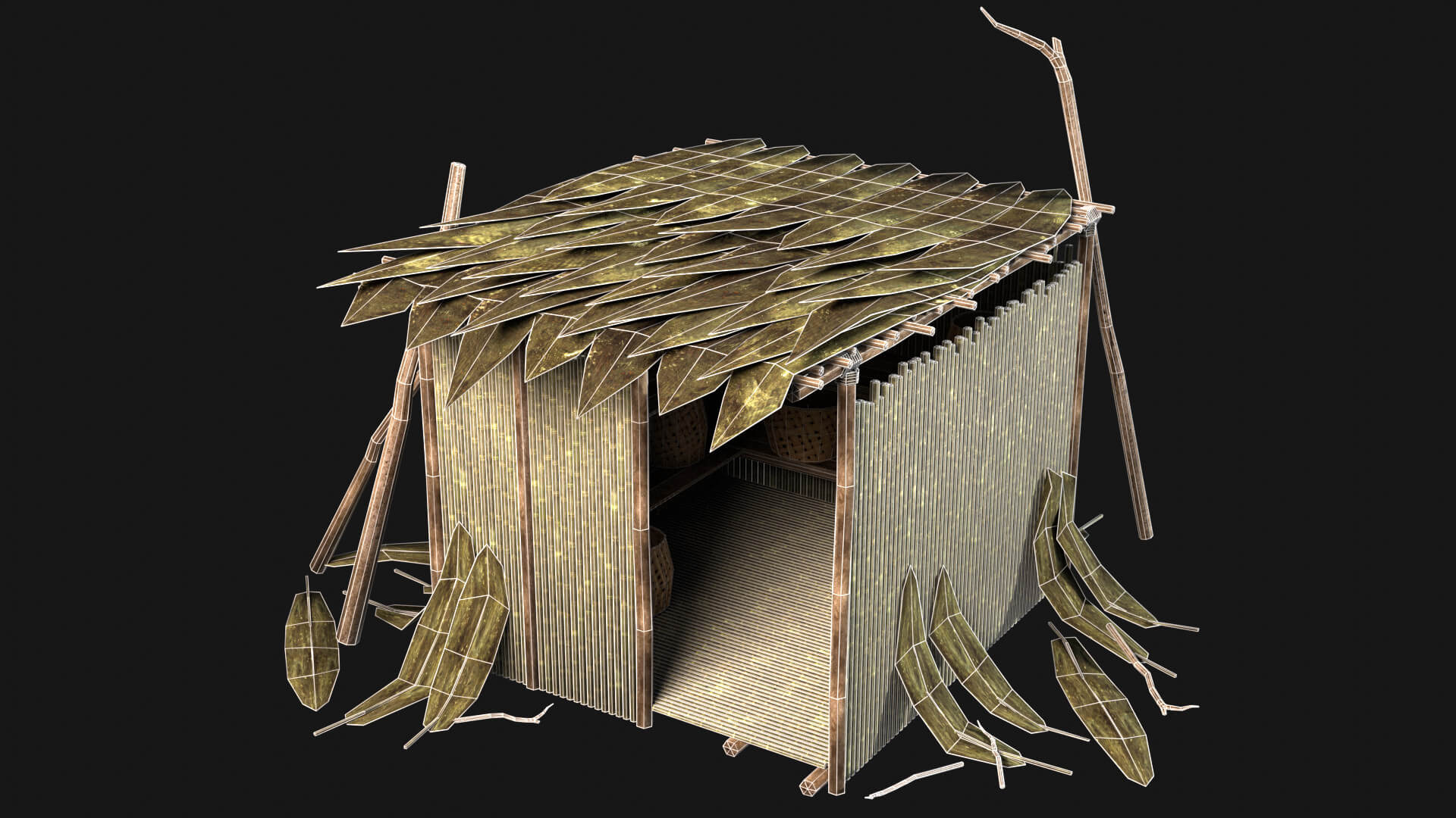 Jungle Swamp Storage Hut Collection - 3D Model by Enterables