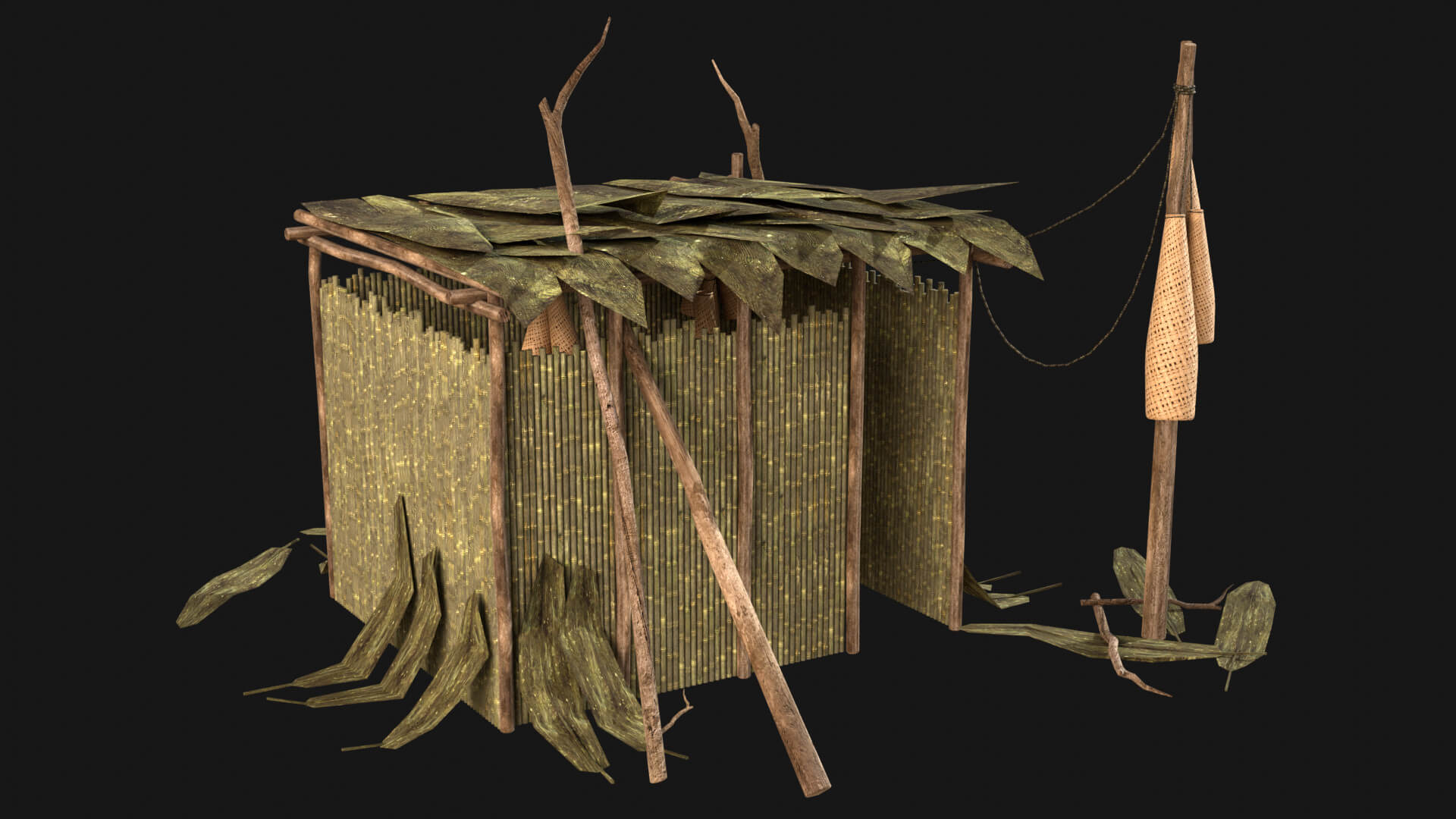 Jungle Swamp Storage Hut Collection - 3D Model by Enterables