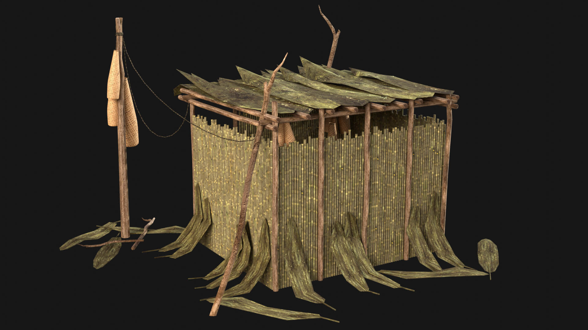 Jungle Swamp Storage Hut Collection - 3D Model by Enterables