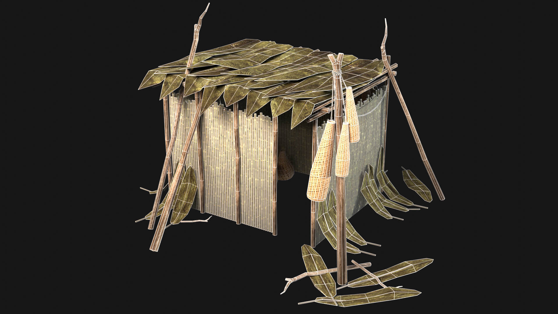 Jungle Swamp Storage Hut Collection - 3D Model by Enterables
