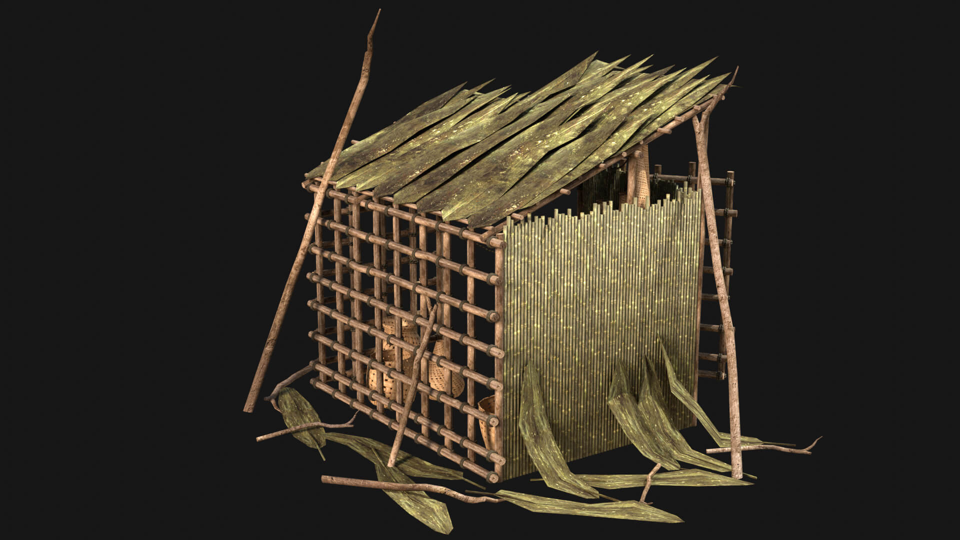 Jungle Swamp Storage Hut Collection - 3D Model by Enterables