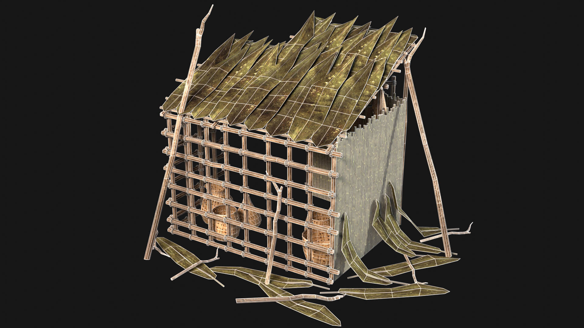 Jungle Swamp Storage Hut Collection - 3D Model by Enterables