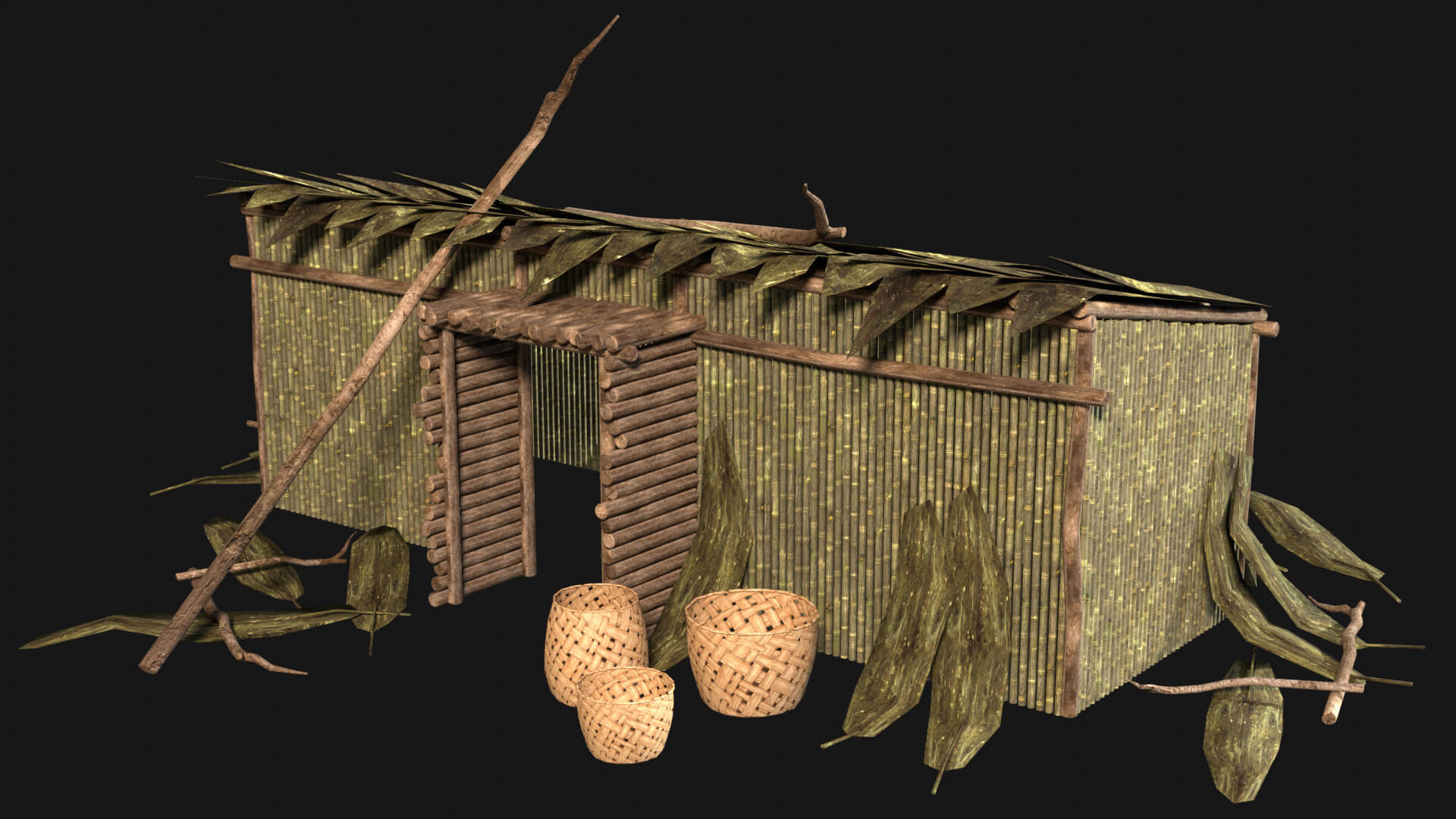 Jungle Swamp Storage Hut Collection - 3D Model by Enterables