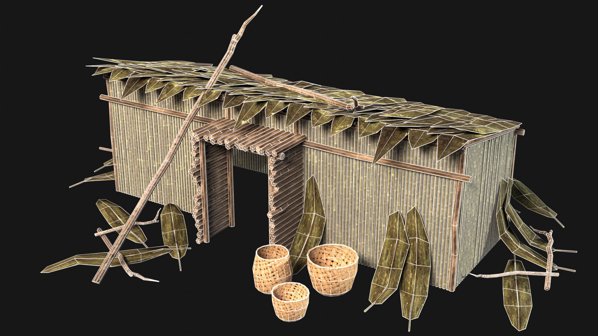 Jungle Swamp Storage Hut Collection - 3D Model by Enterables